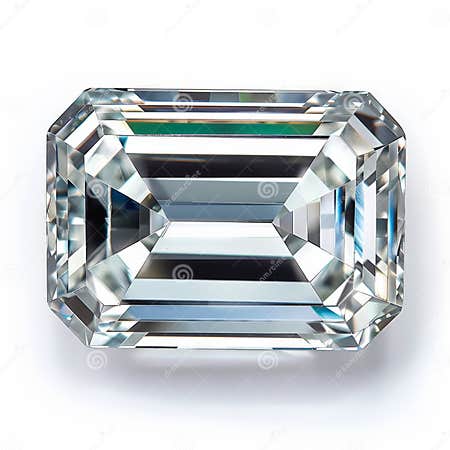 A Flawless Emerald-cut Diamond with a Rectangular Shape and Step-cut ...