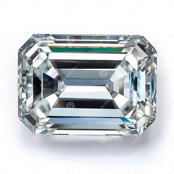 A Flawless Emerald-cut Diamond with a Rectangular Shape and Step-cut ...