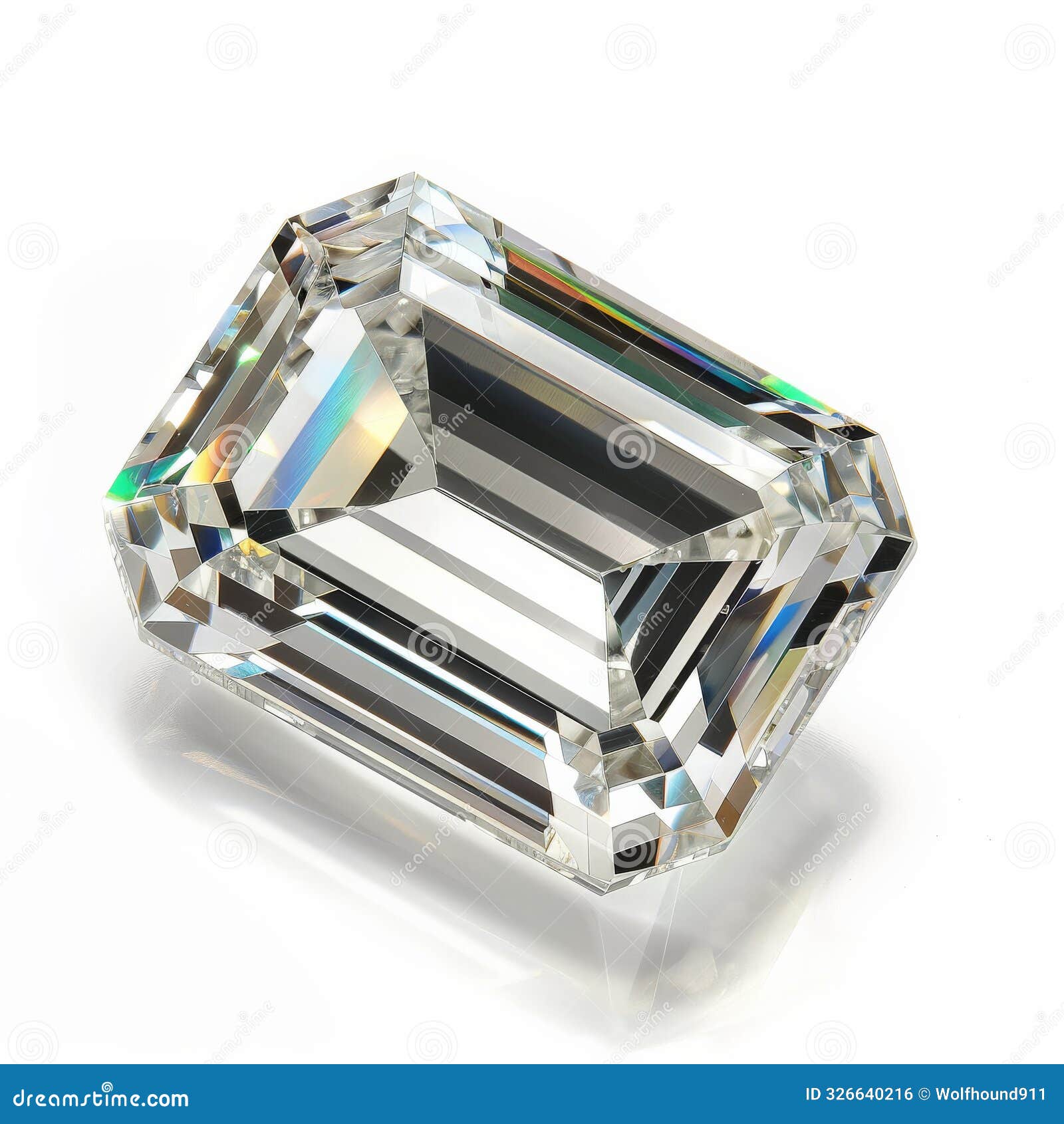A Flawless Emerald-cut Diamond with a Rectangular Shape and Step-cut ...