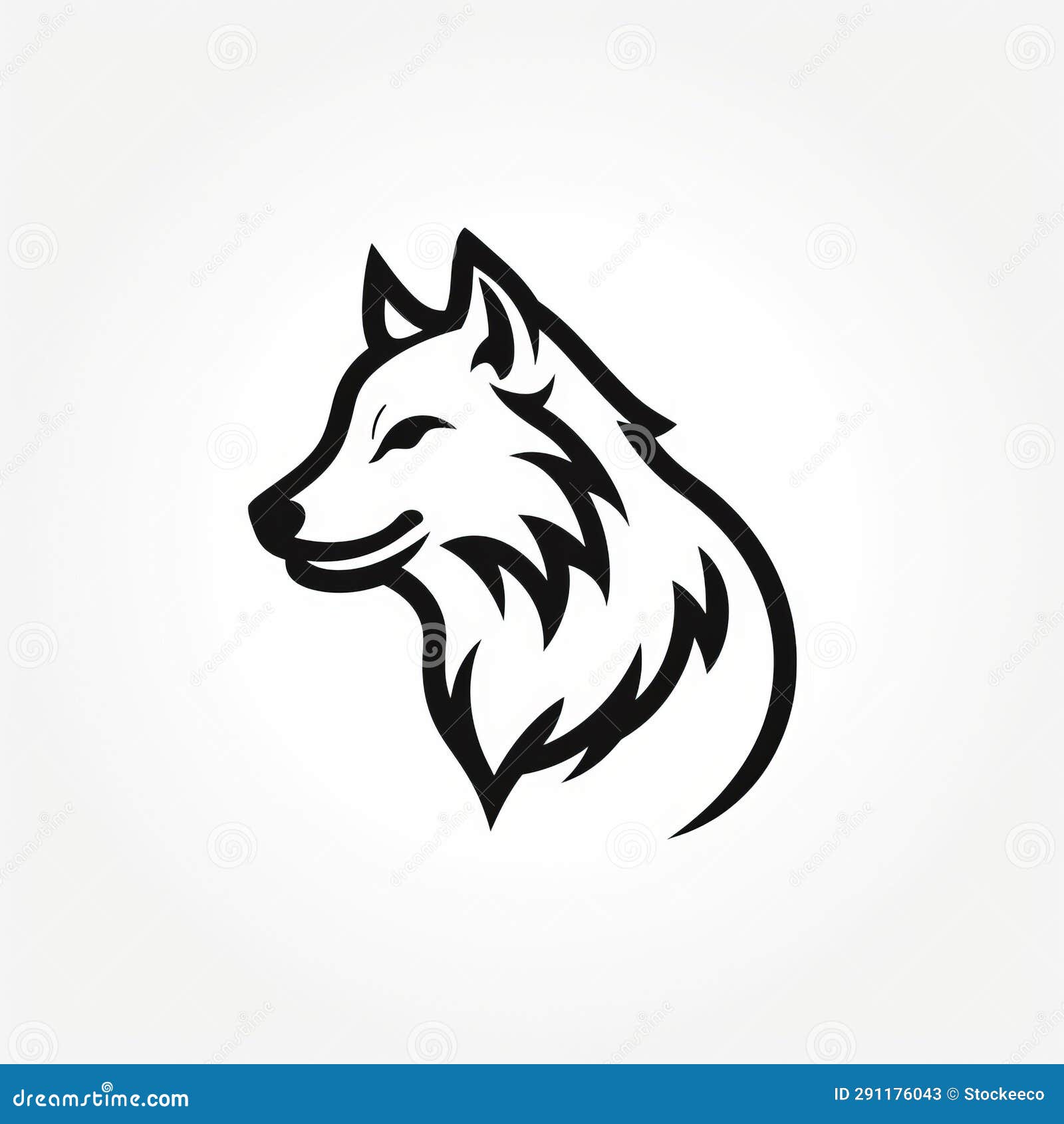 Flawless Line Work: Wolf Head Icon Vector Design Stock Illustration - Illustration of minimalist ...