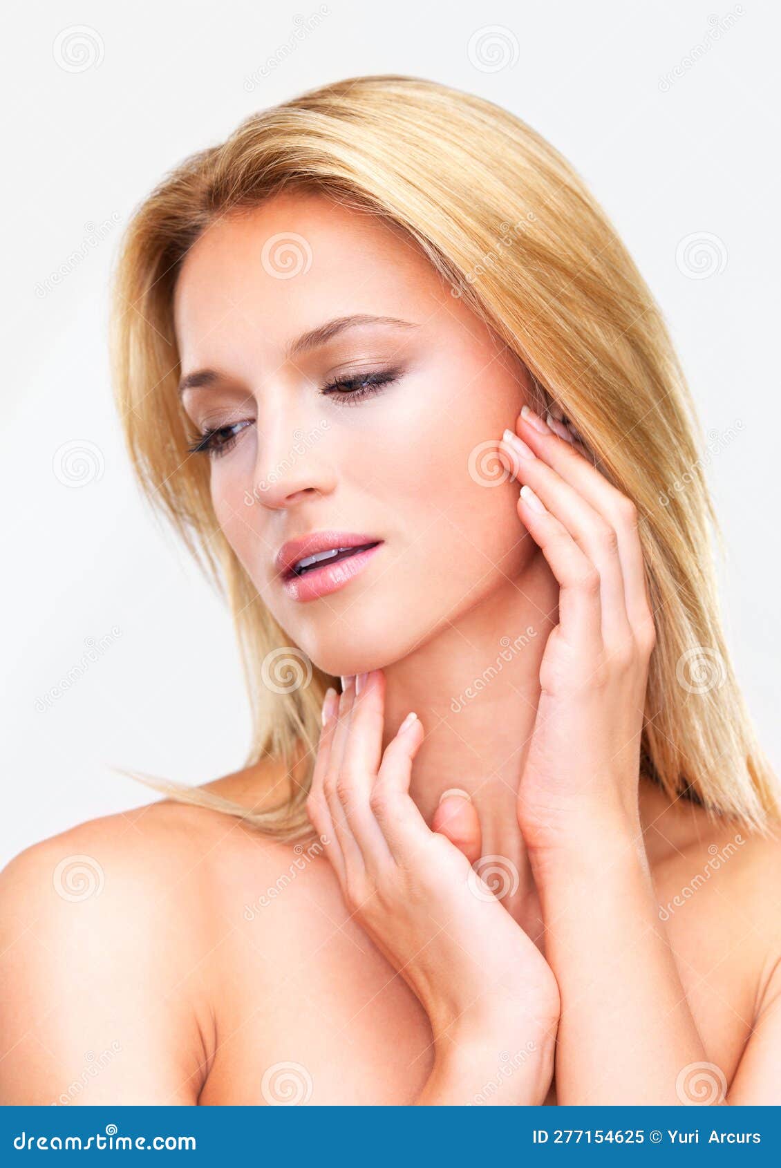 Flawless Poise And Grace Naturally Beautiful Blonde Woman With