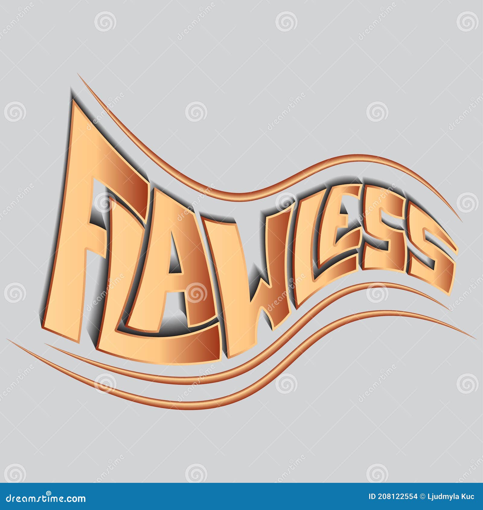 Flawless Wavy Vector Word | CartoonDealer.com #208122554
