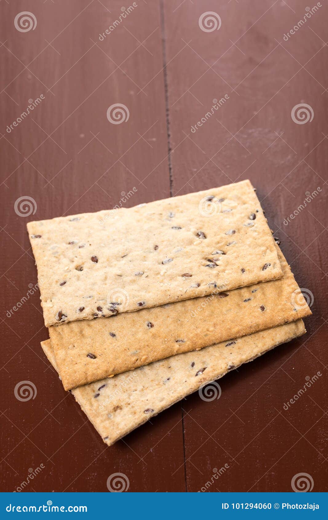 Flax Chips Isolated on the Brown Wooden Boards Table Stock Photo ...