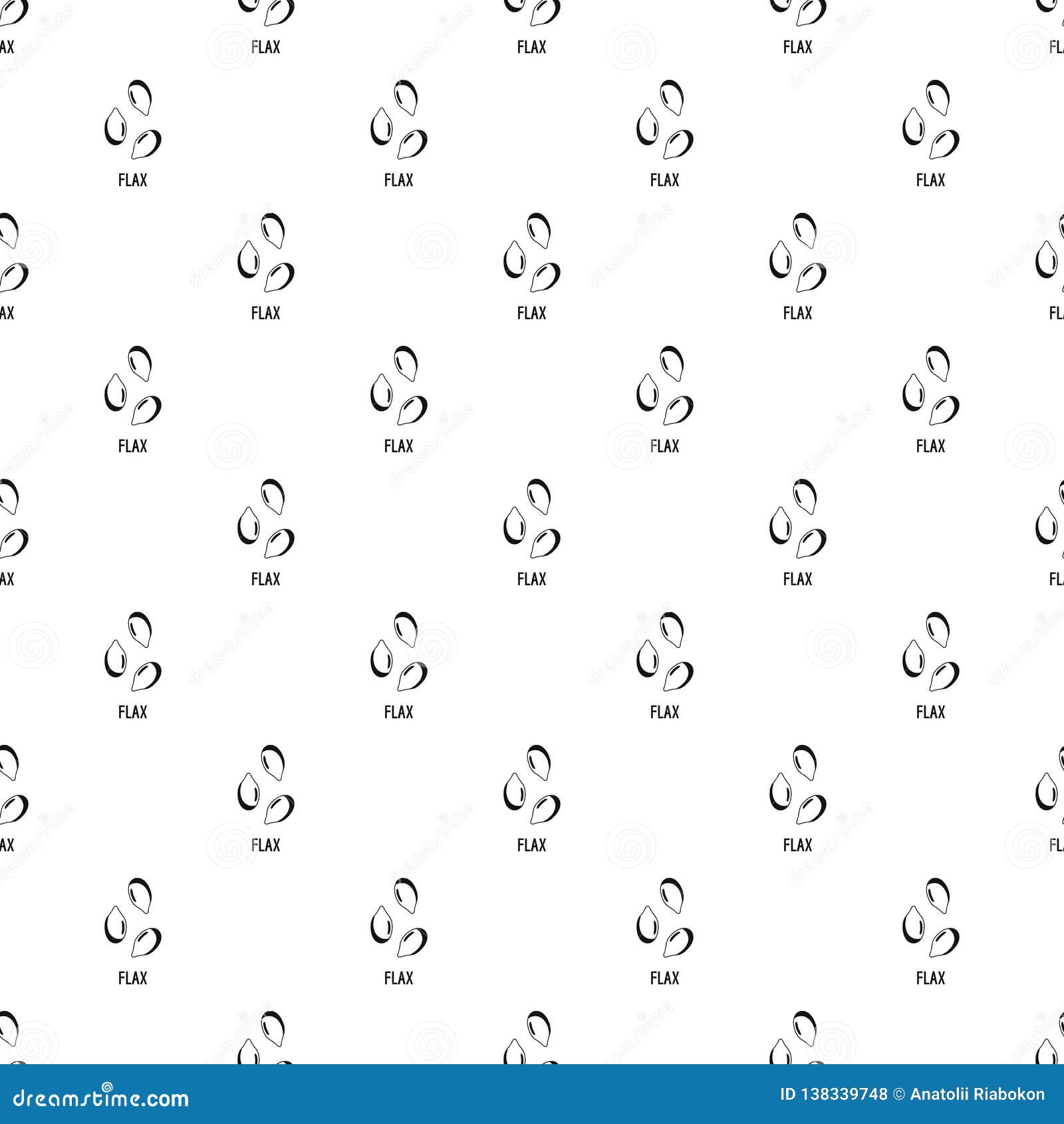 Flax Pattern Seamless Vector Stock Vector - Illustration of healthy ...