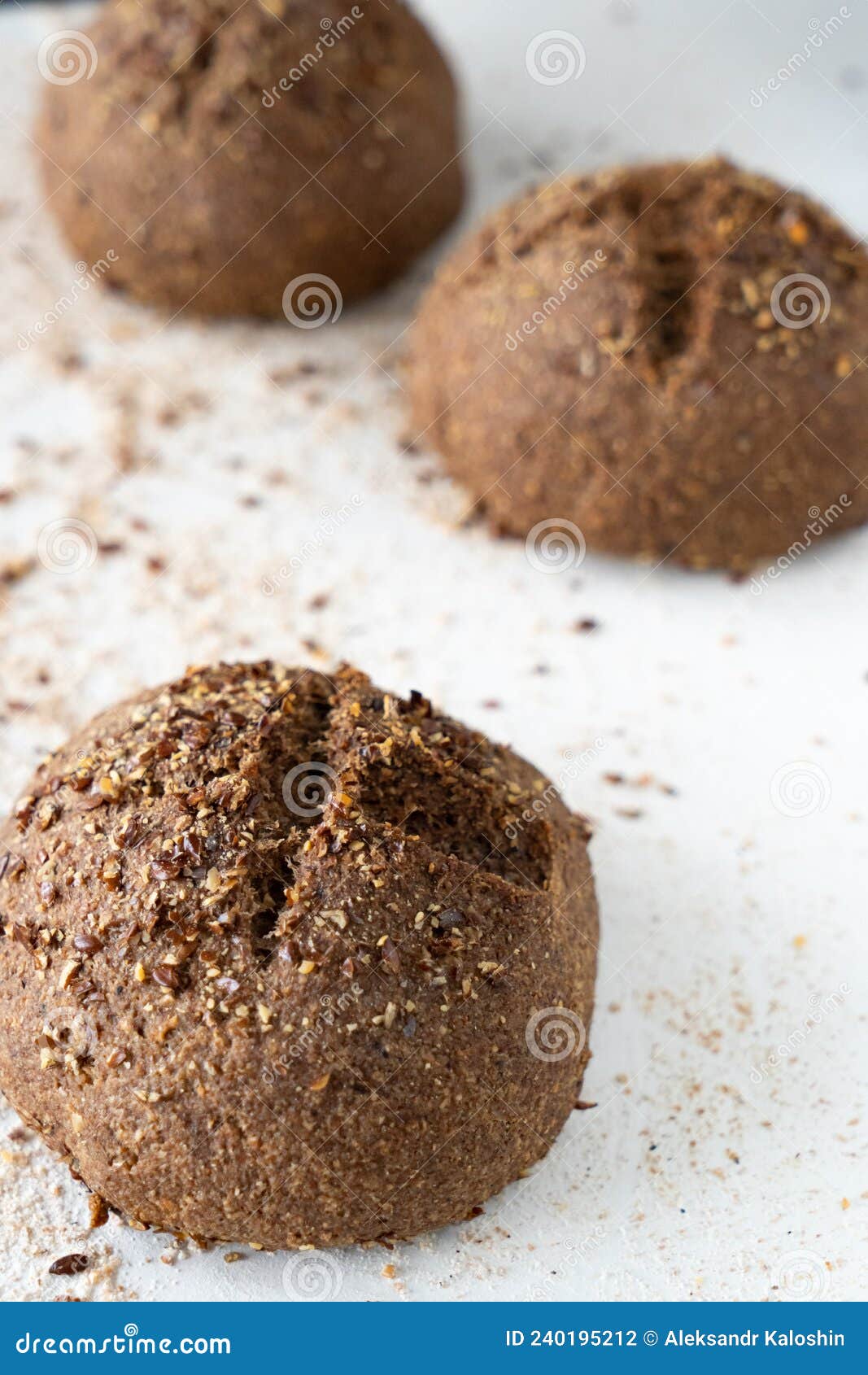Flour Texture with Seeds on a White Surface. Baking on Its Best. Stock ...