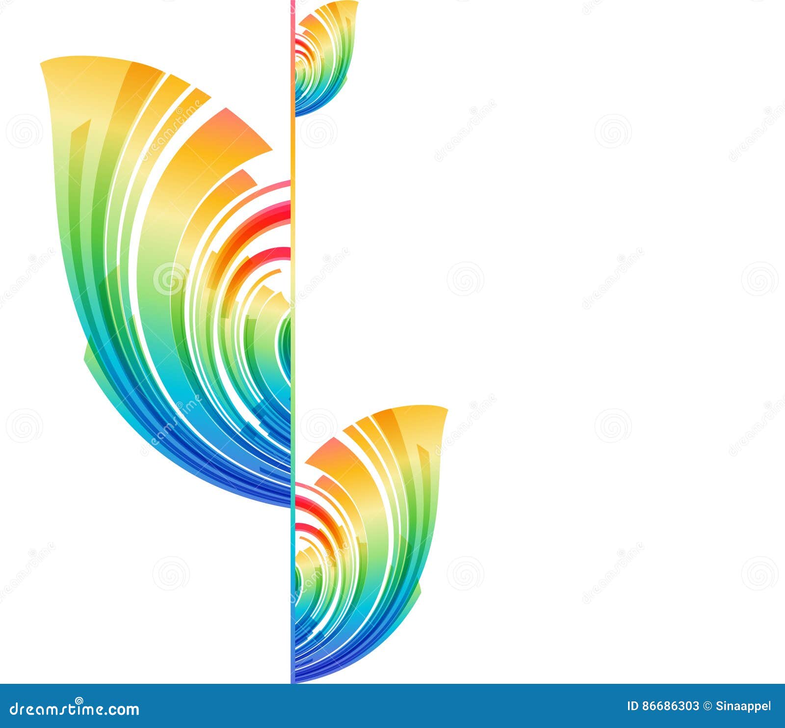 Flayer Design with Colored Elements Stock Vector - Illustration of ...