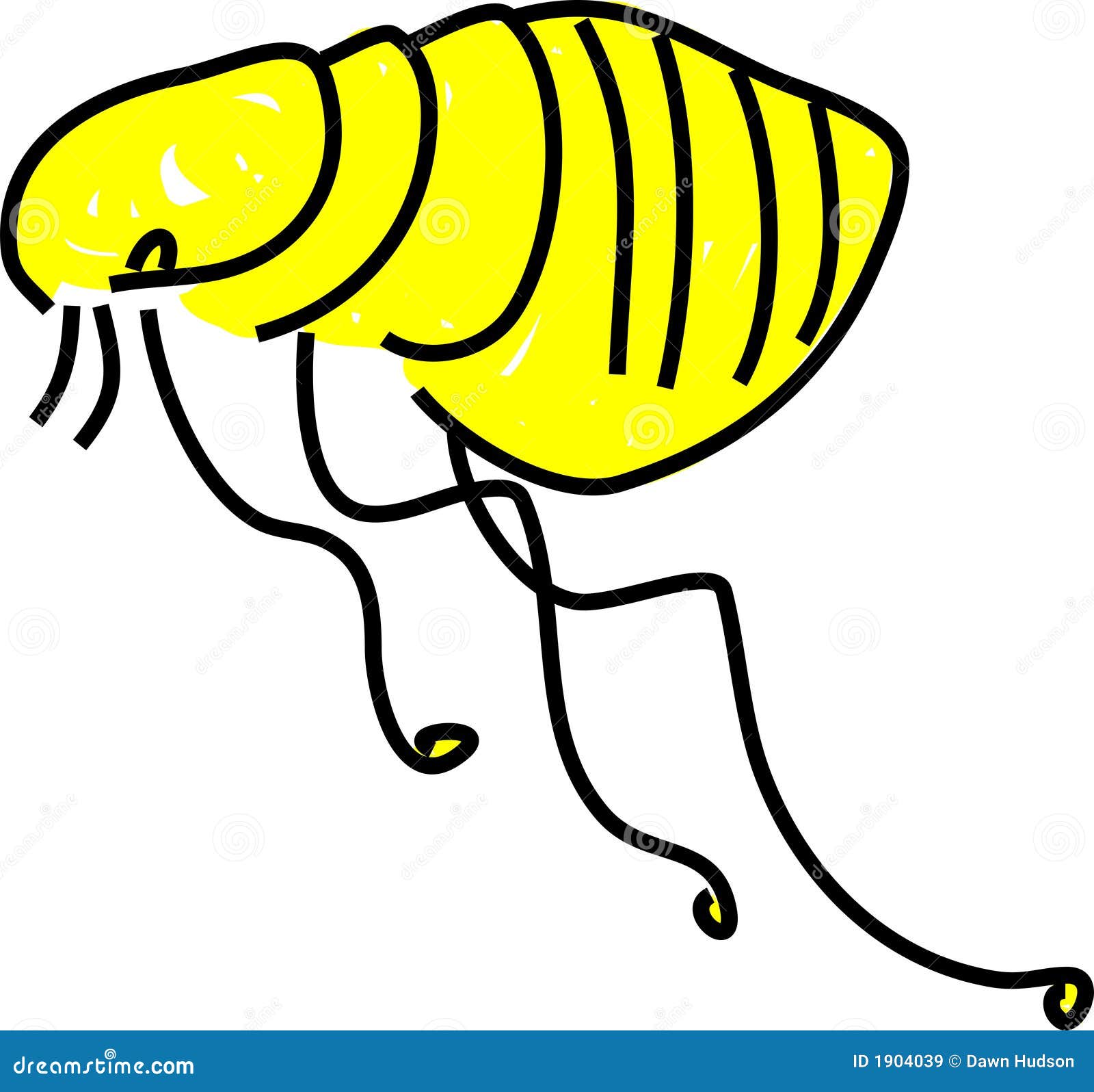 Flea stock illustration. Illustration of isolated, jumping - 1904039