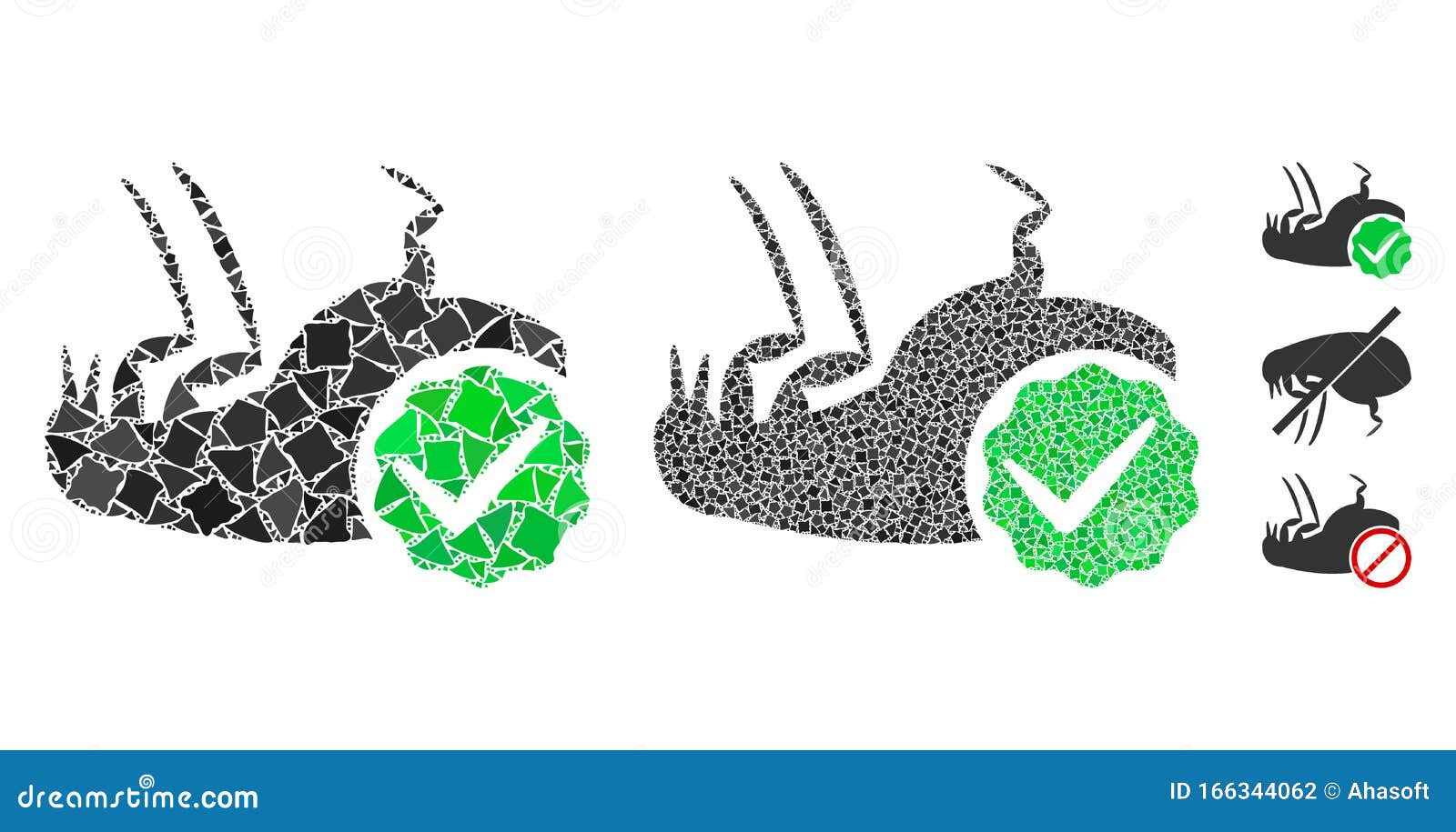 Flea Control Mosaic Icon of Bumpy Items Stock Vector - Illustration of ...