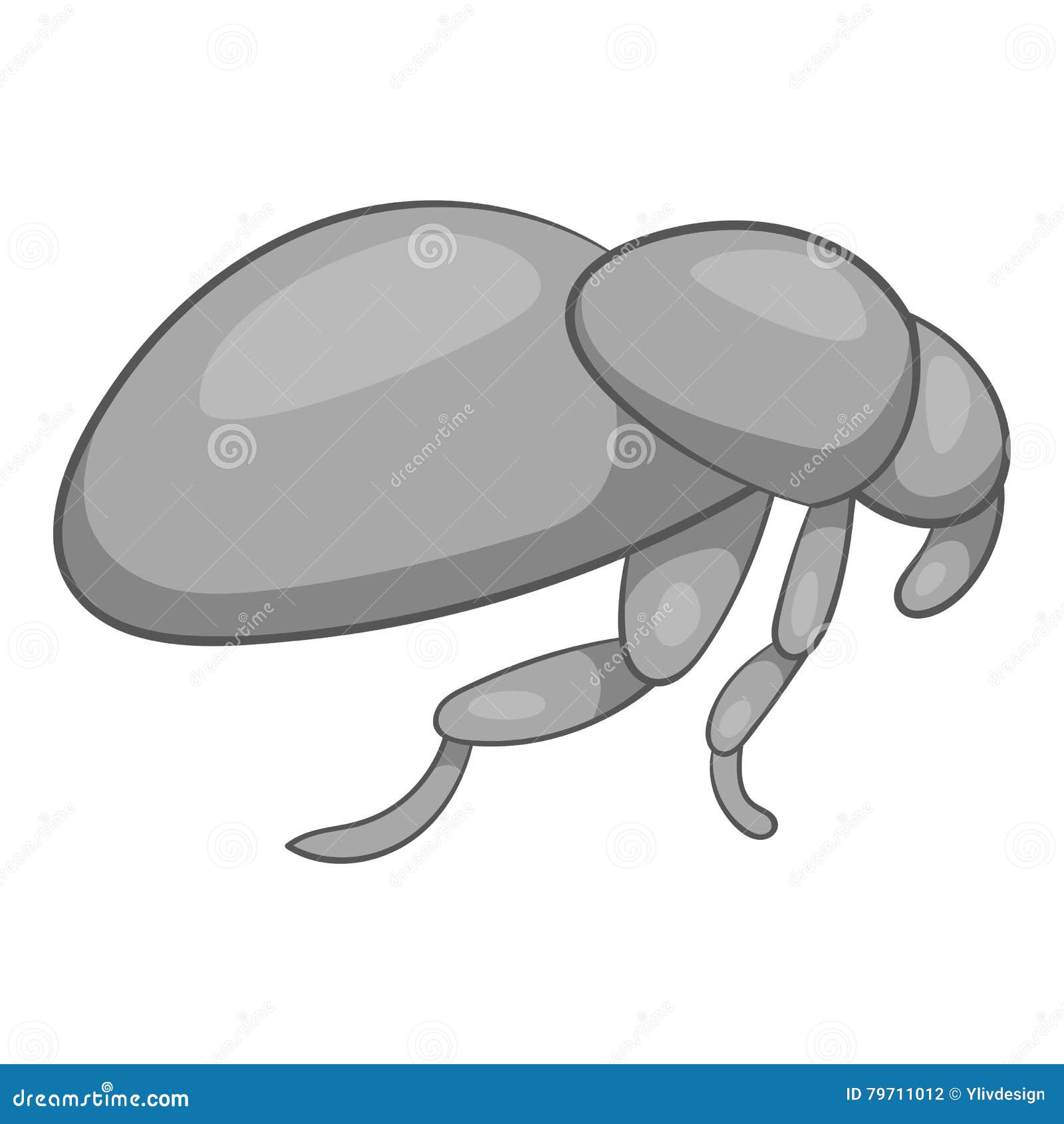 Flea icon, cartoon style stock vector. Illustration of icon - 79711012