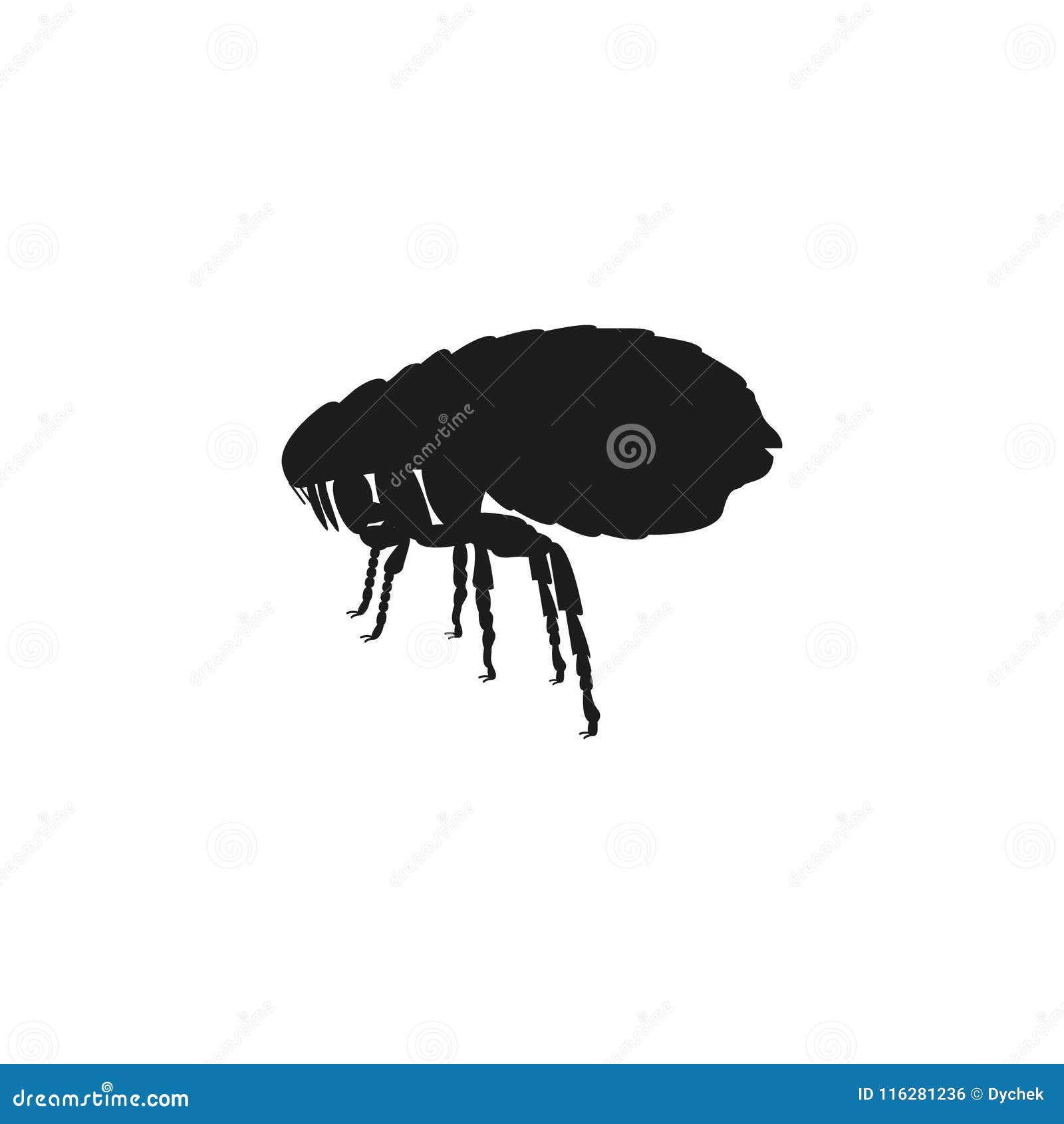 Flea Icon. Simple Vector Illustration. Stock Vector - Illustration of ...