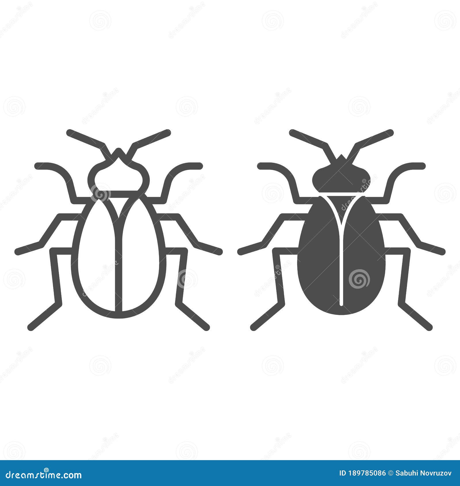 Flea Line and Solid Icon, Pests Concept, Home Parasite Insect Sign on ... Flea Line and Solid Icon, Pests Concept, Home Parasite Insect Sign on ...