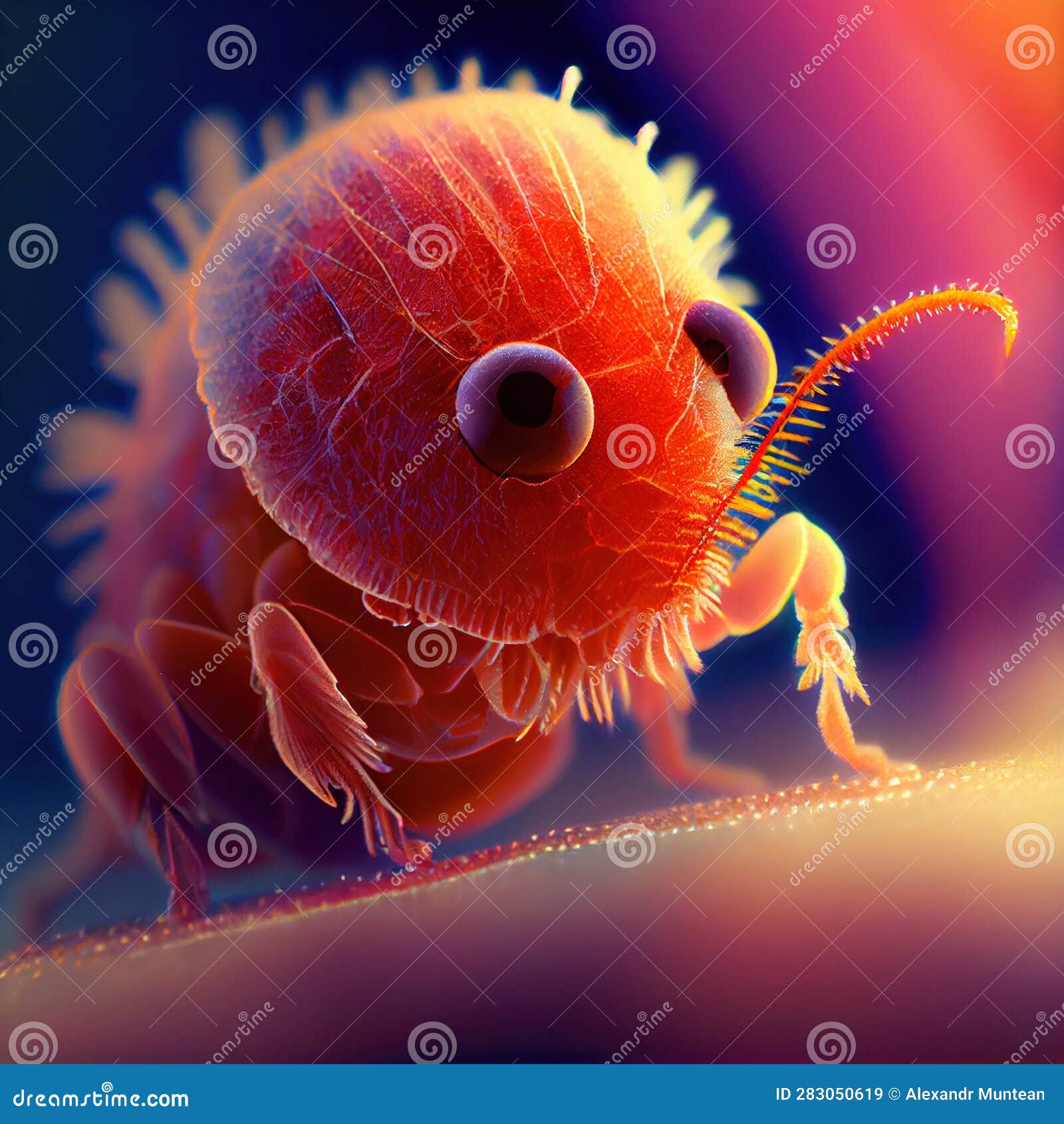 Flea macro. stock image. Image of close, plague, disease - 283050619