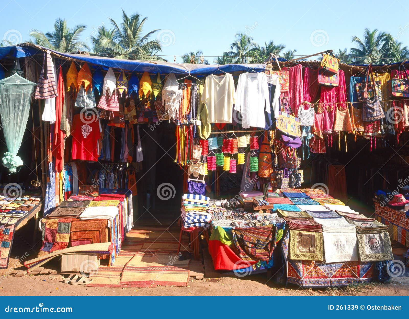 Flea market in Goa stock image. Image of exotic, palolem - 261339