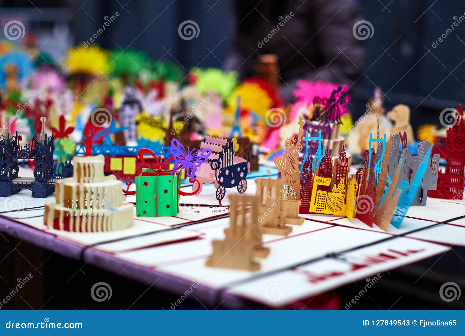 Flea Market Handicrafts Paper Craft Stock Image - Image of mini, flea ...