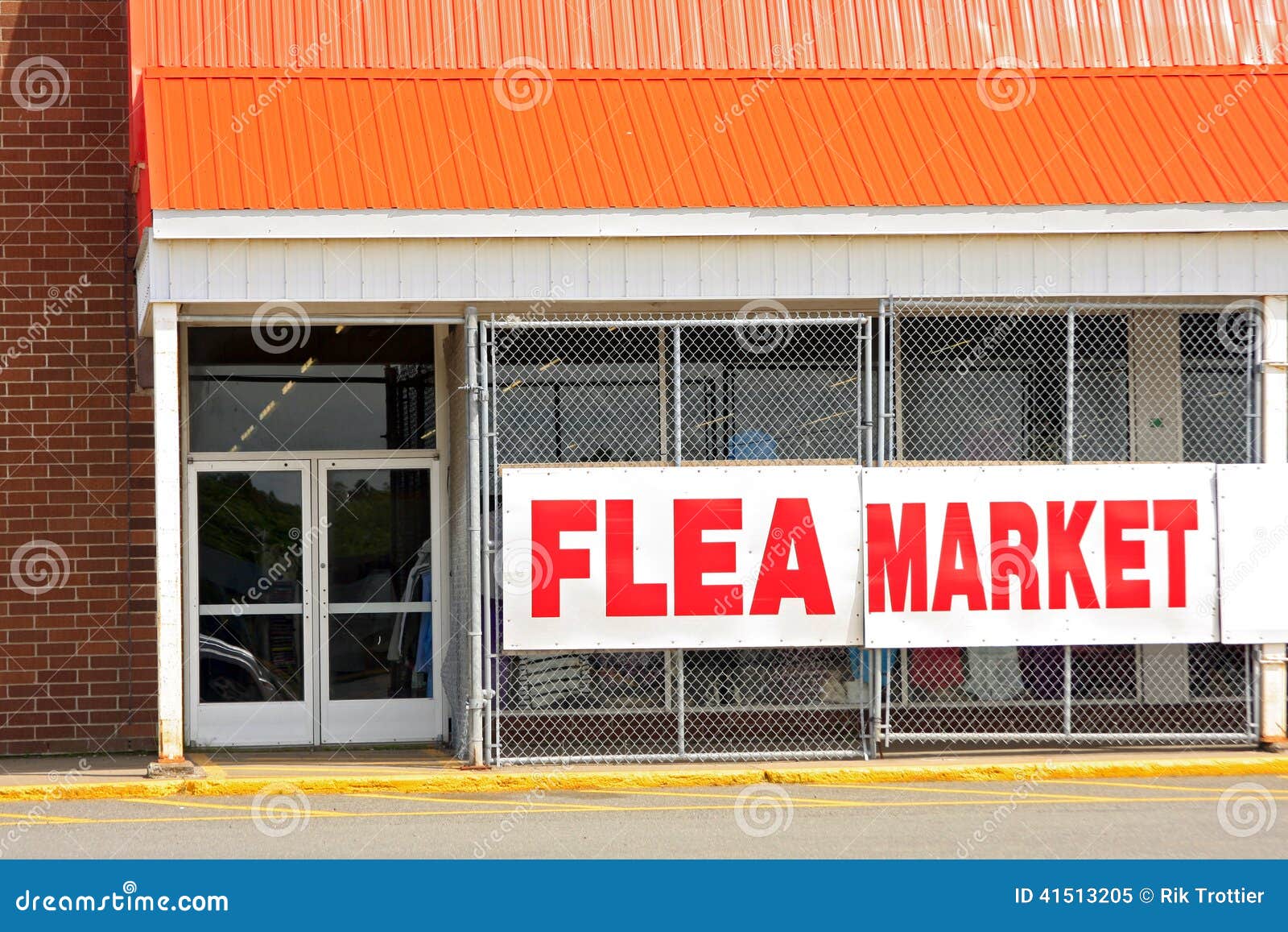 Flea Market stock image. Image of outside, sign, market - 41513205
