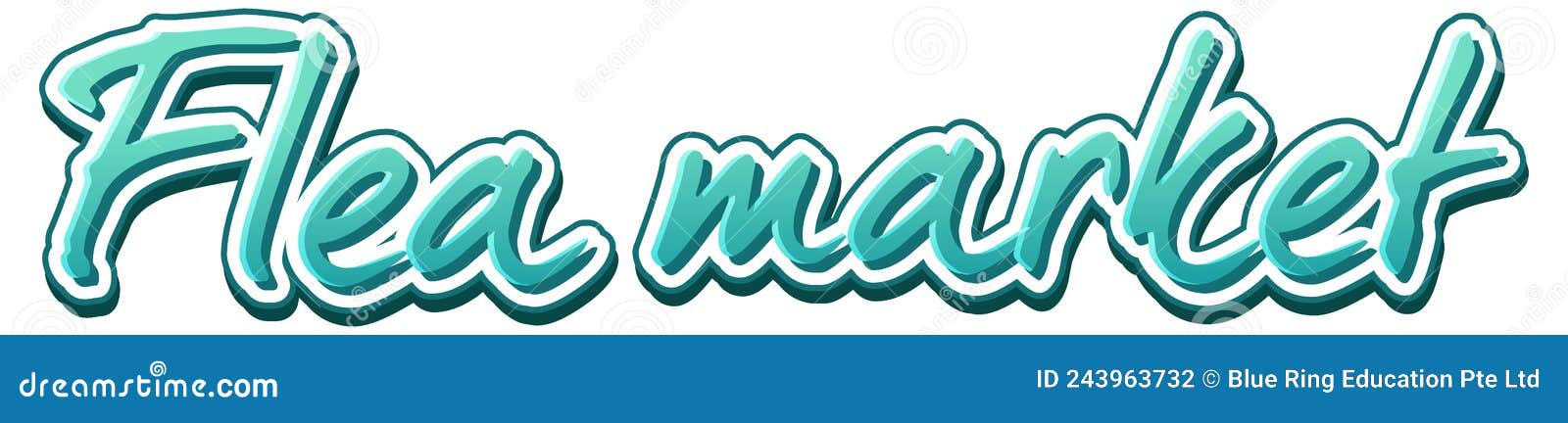 Flea Market Typography Logo Stock Vector - Illustration of banner ...