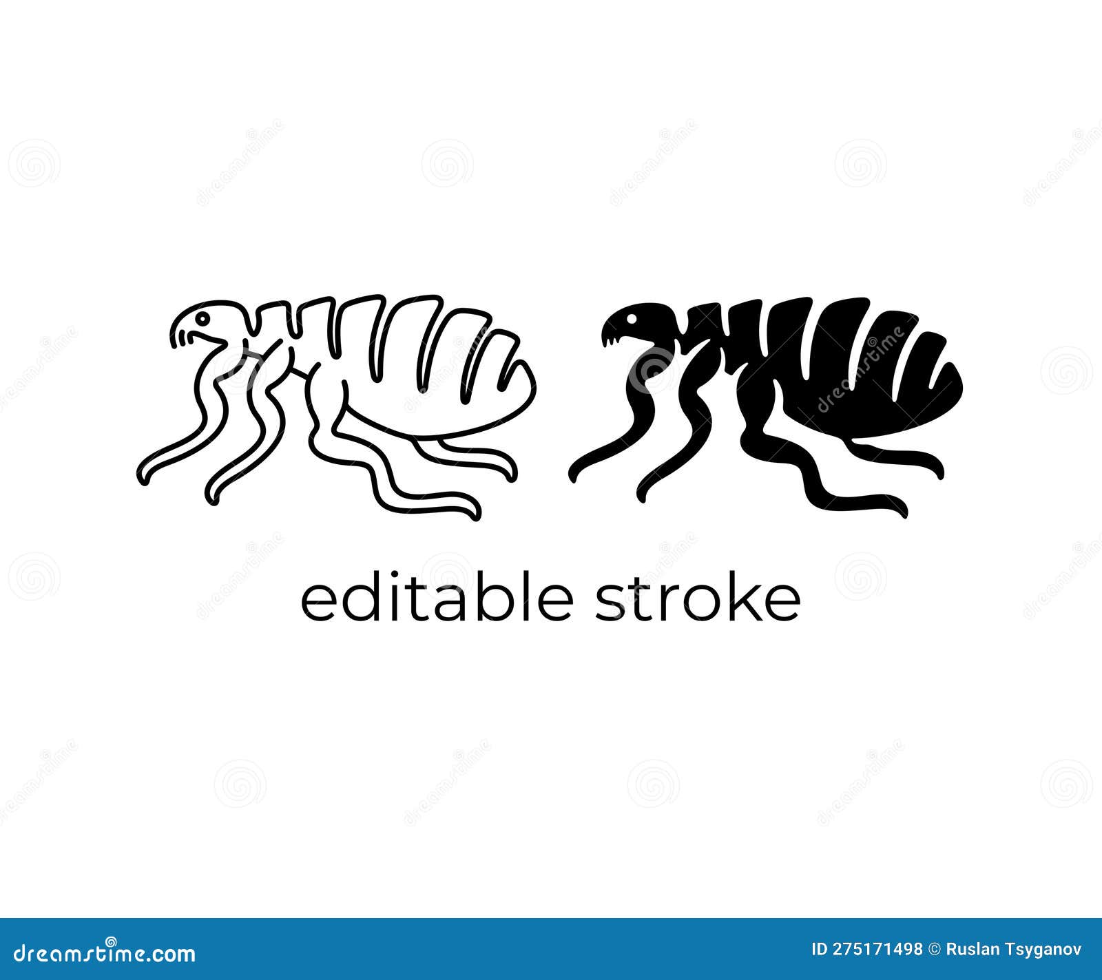 Flea, Microscopic Parasites, Animal, Microorganism, Editable Stroke ...