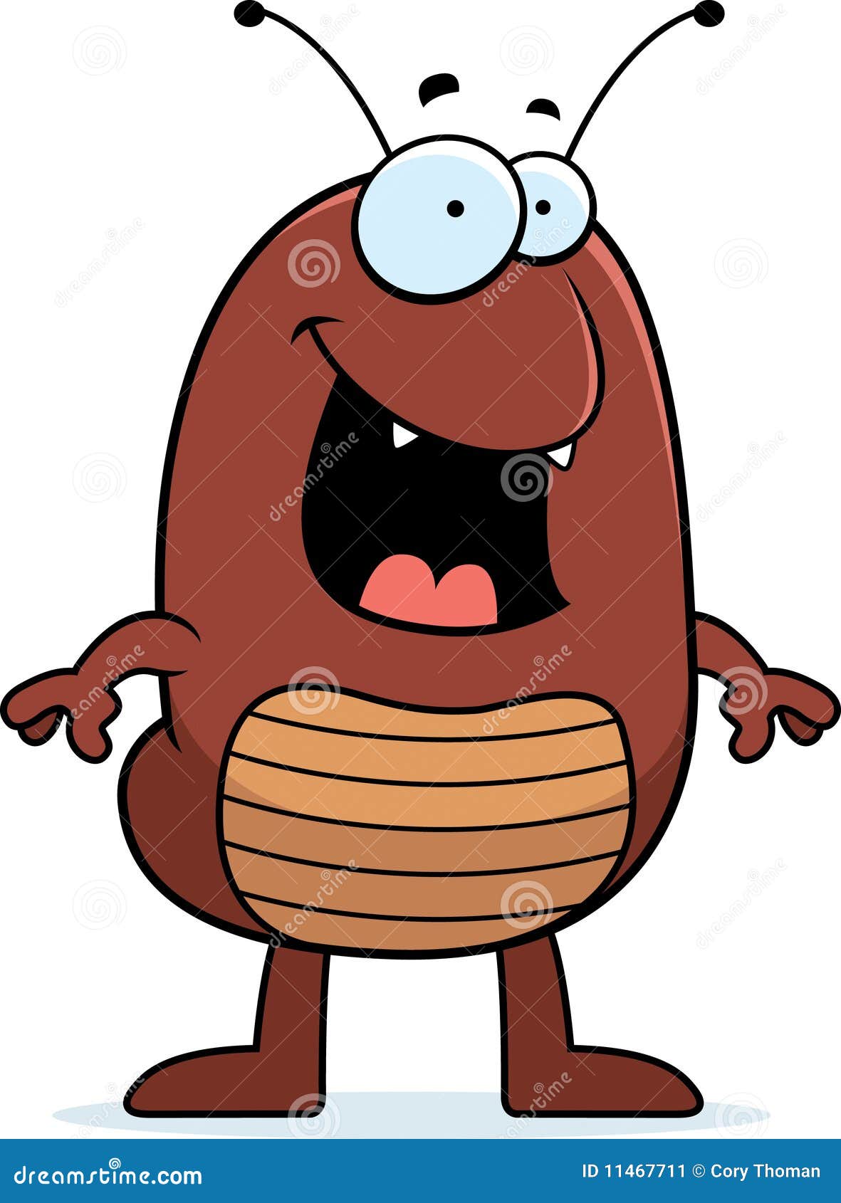 Flea Smiling stock vector. Illustration of cartoon, roach - 11467711