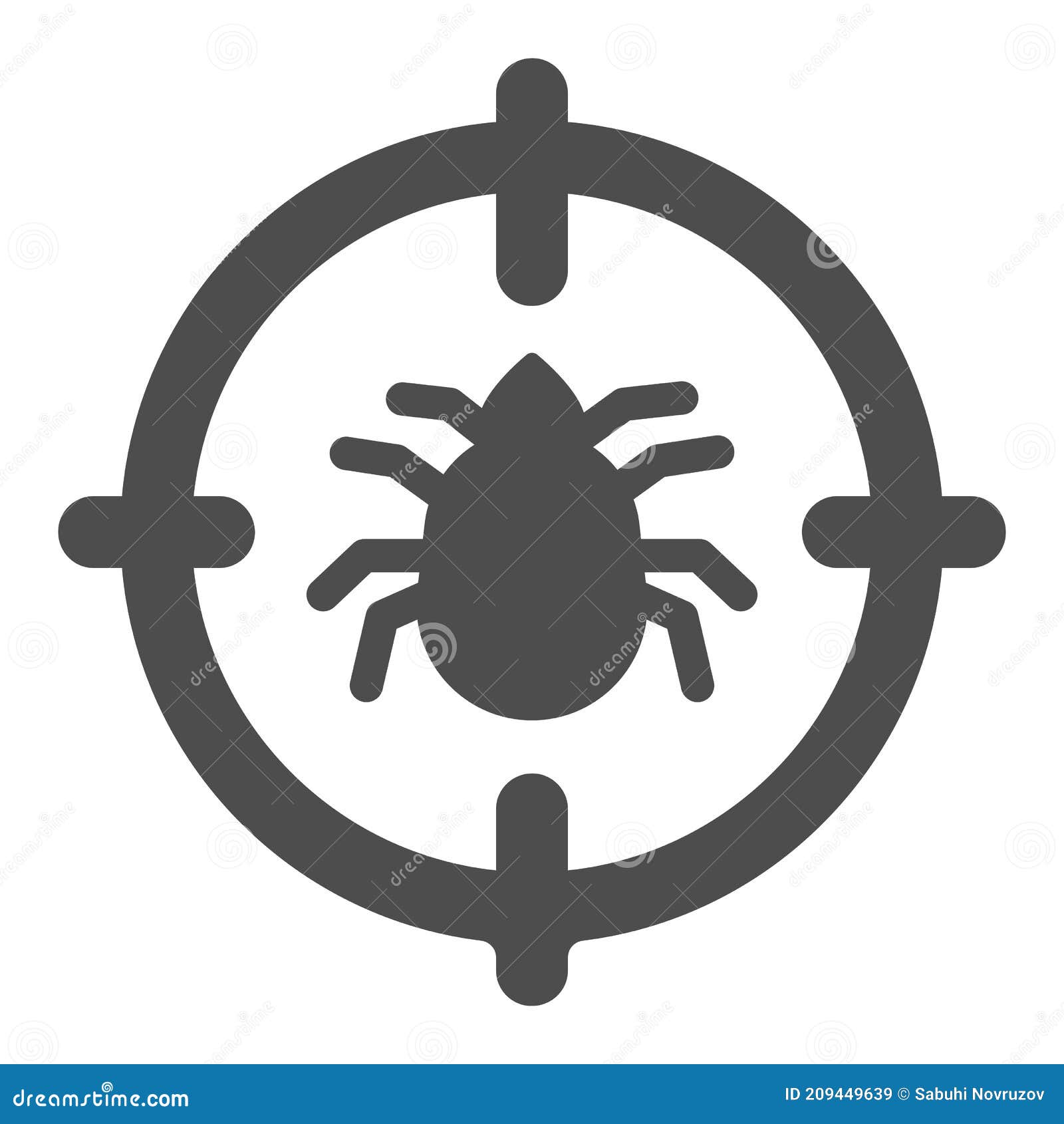 Flea In Target Line And Solid Icon, Pest Control Concept, Flea Warning ... Flea In Target Line And Solid Icon, Pest Control Concept, Flea Warning ...
