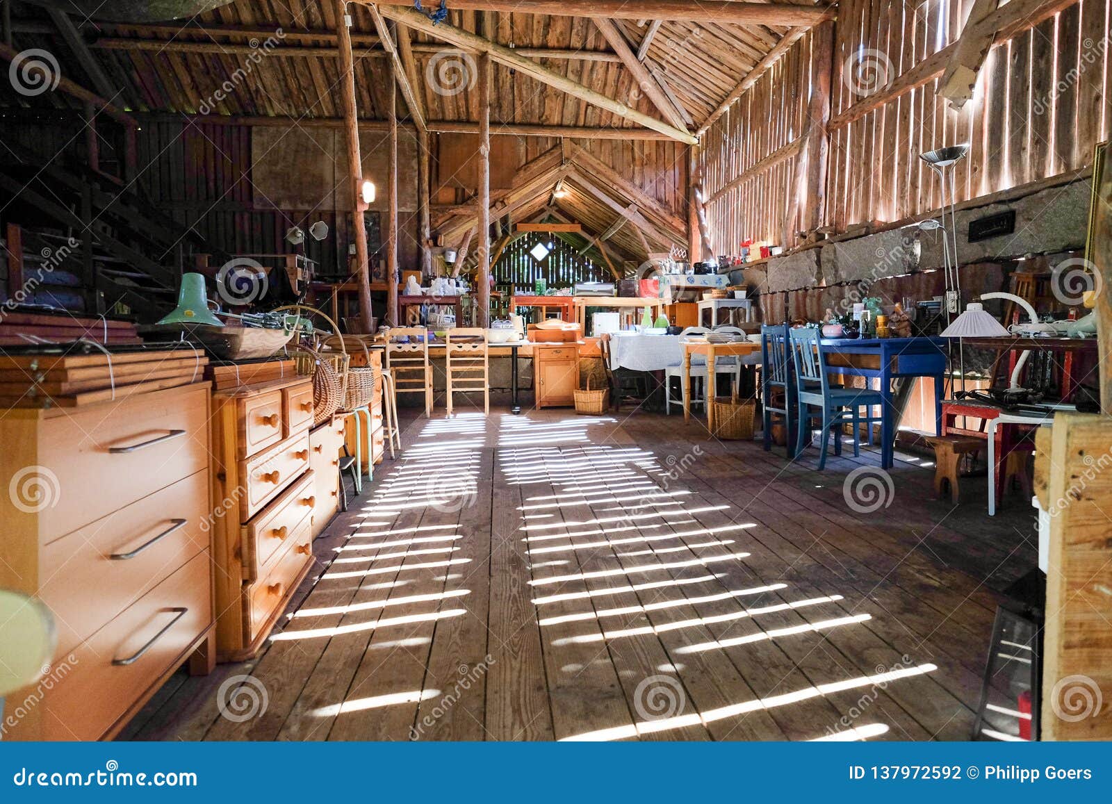 Fleamarket in a Beautiful Barn Editorial Photography - Image of ...