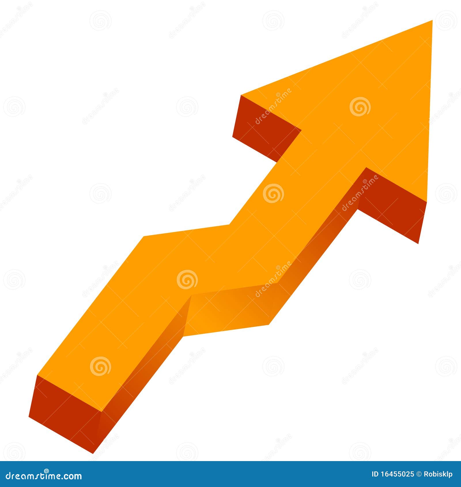 Flecha 3d ilustración del vector. Ilustración de upwards - 16455025