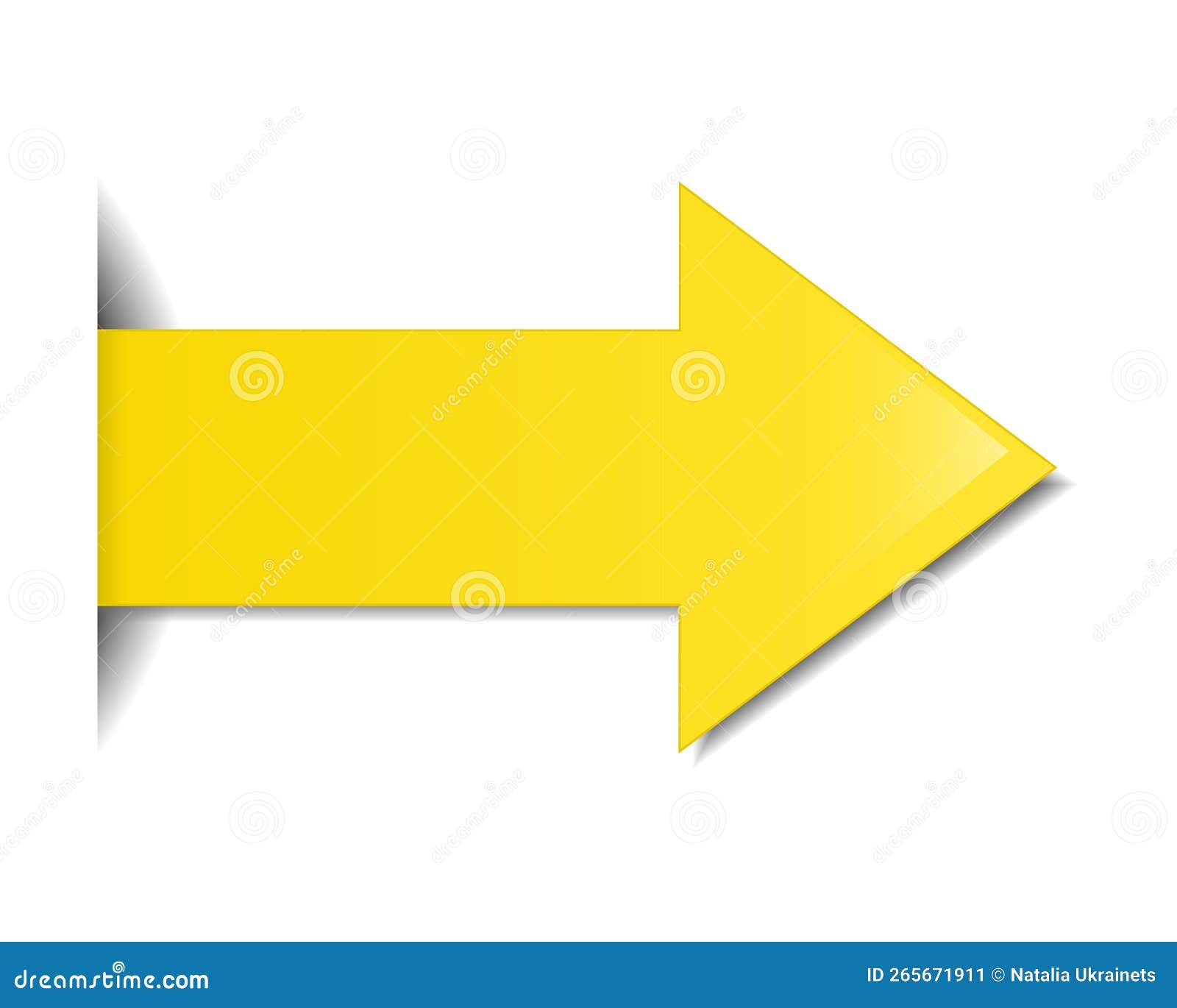 Flecha amarilla ilustración del vector. Ilustración de icono - 265671911