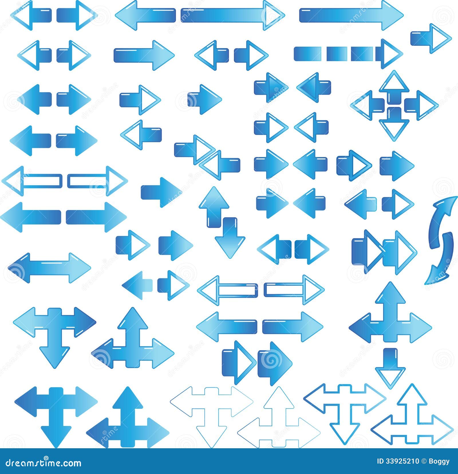 Flecha azul ilustración del vector. Ilustración de punta - 33925210