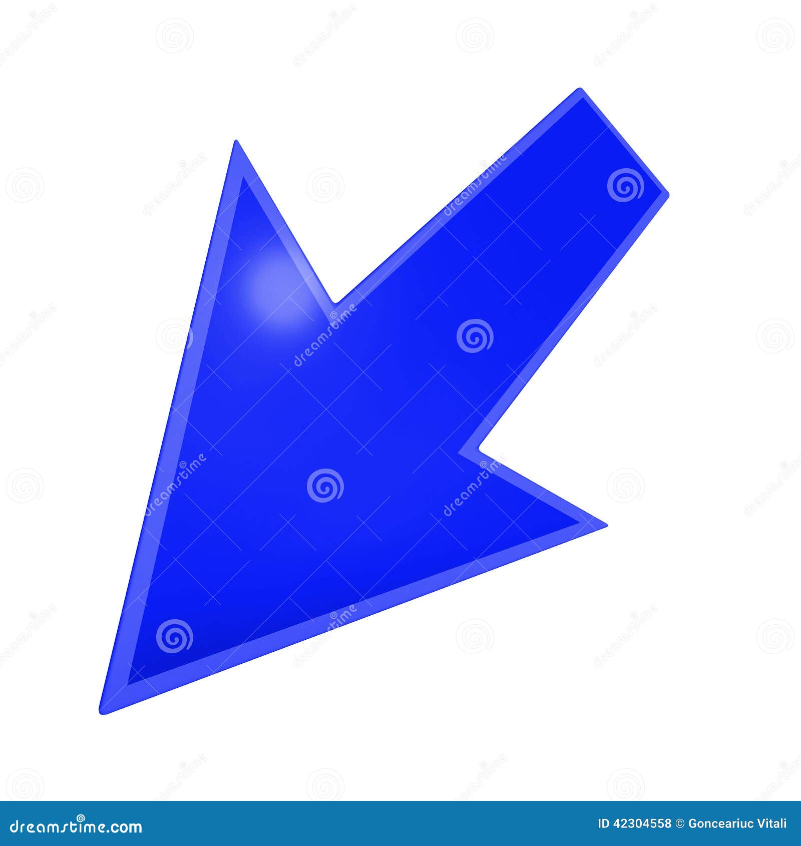 Flecha azul stock de ilustración. Ilustración de negocios - 42304558