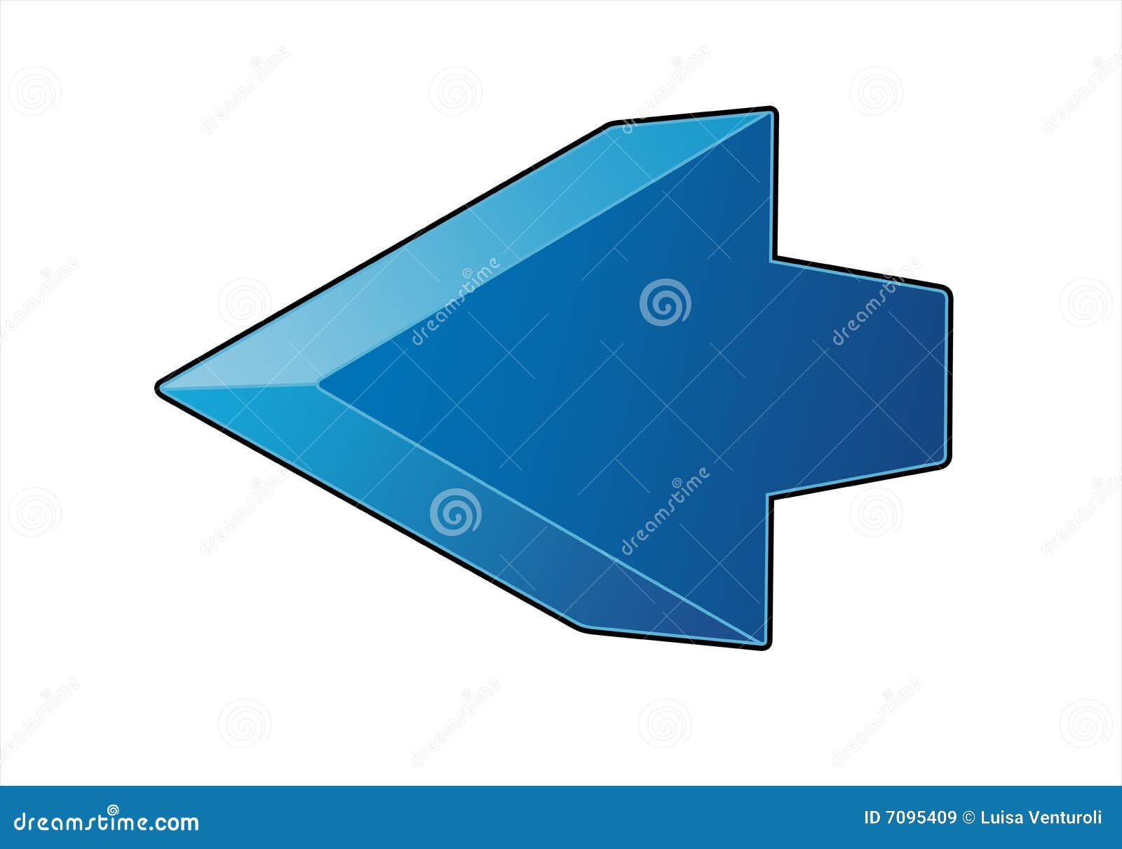 Flecha azul stock de ilustración. Ilustración de extremidad - 7095409