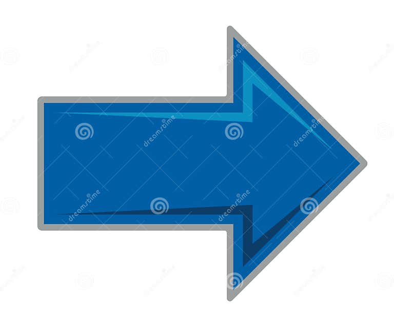 Flecha azul ilustración del vector. Ilustración de negrita - 99133602