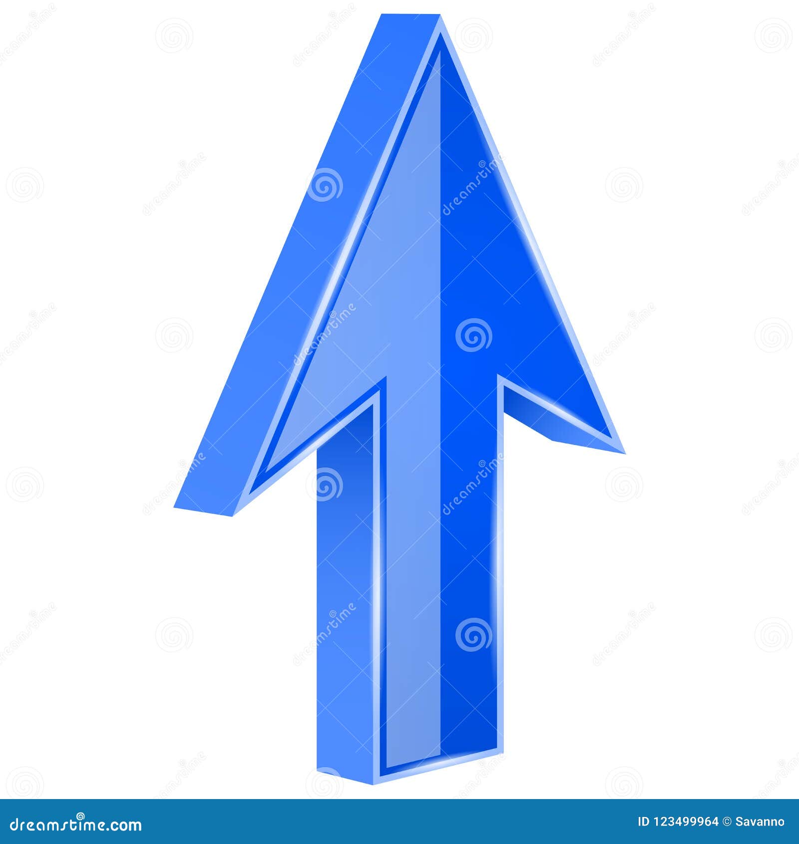 Flecha Azul 3d SUBEN La Muestra Ilustración del Vector - Ilustración de ...