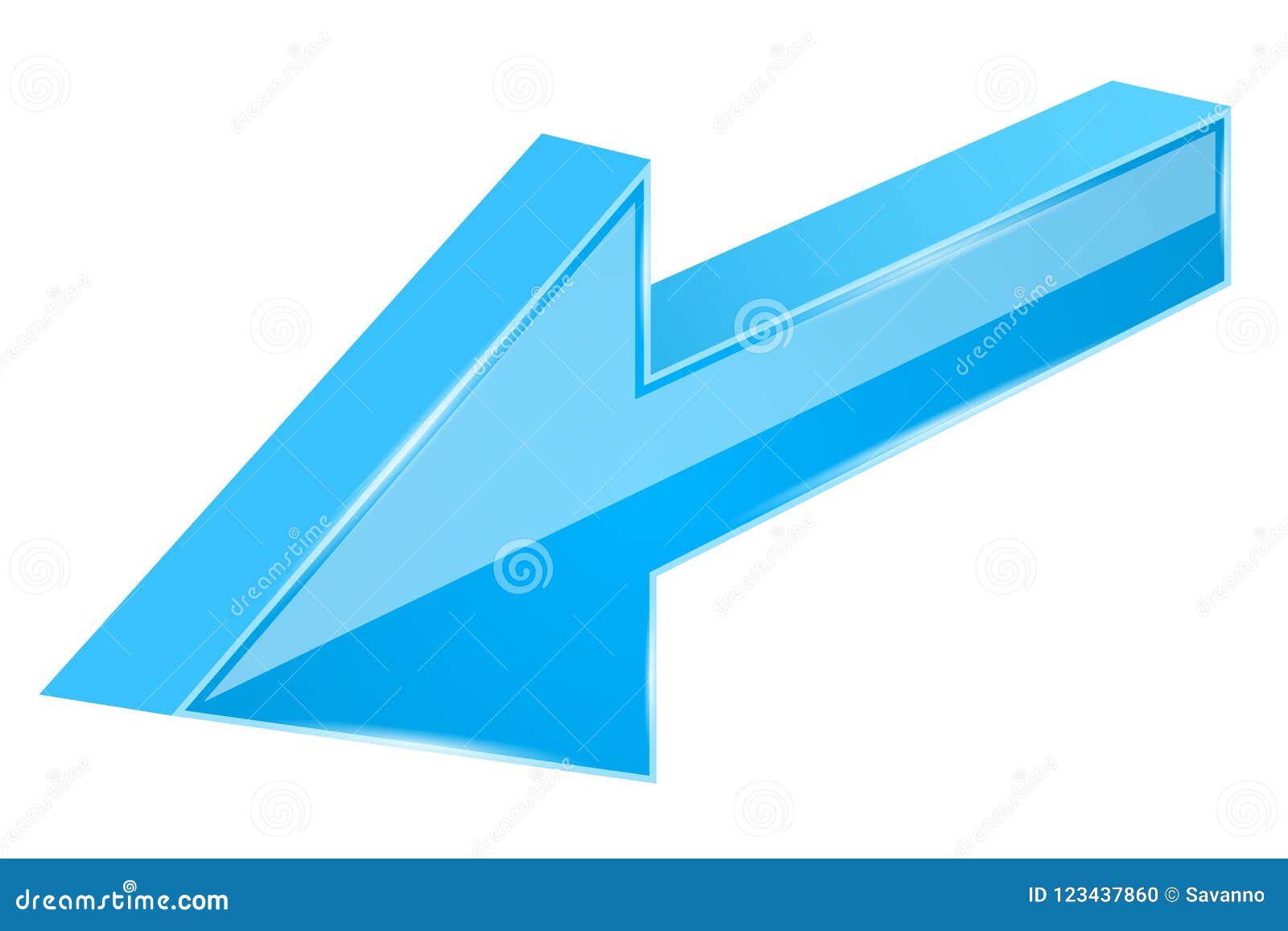 Flecha Azul Muestra Anterior 3d Ilustración del Vector - Ilustración de ...