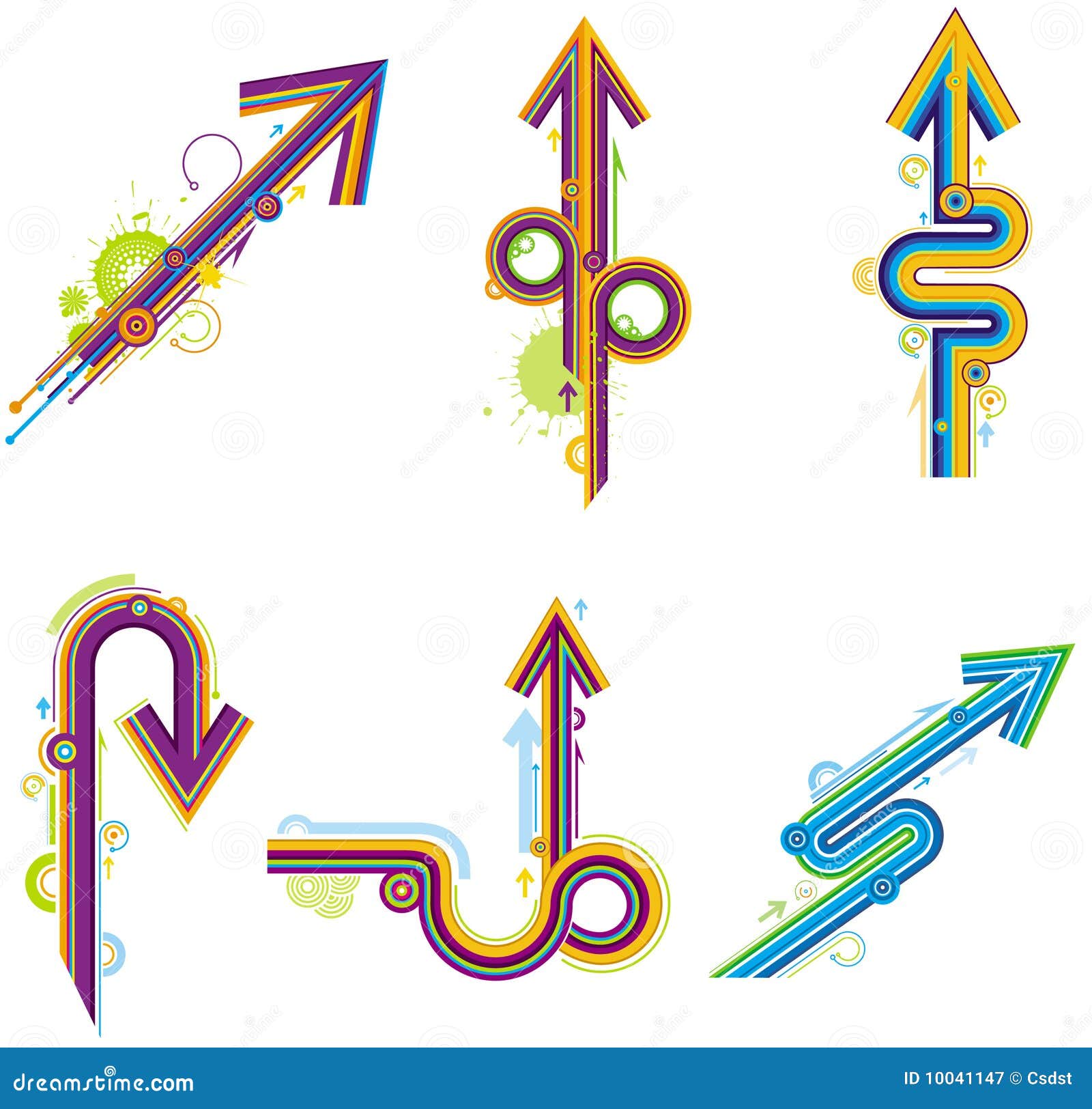 Flecha creativa ilustración del vector. Ilustración de raya - 10041147