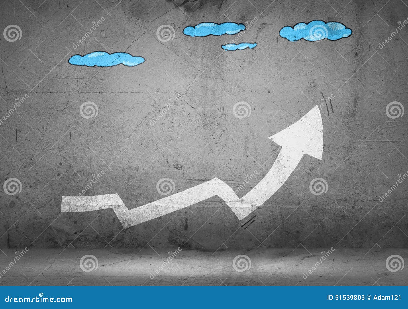 Flecha creciente stock de ilustración. Ilustración de barra - 51539803