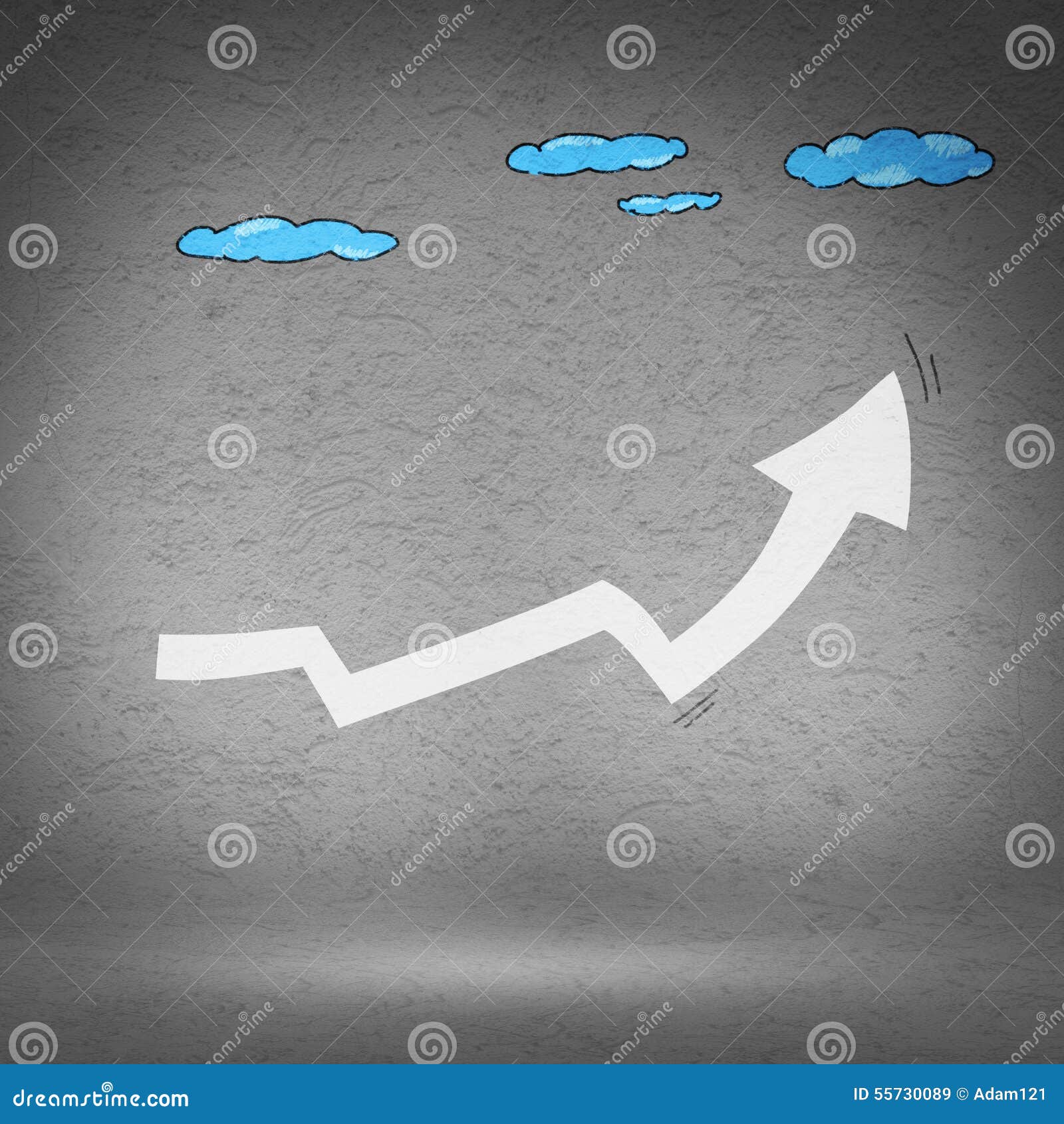 Flecha creciente stock de ilustración. Ilustración de mano - 55730089