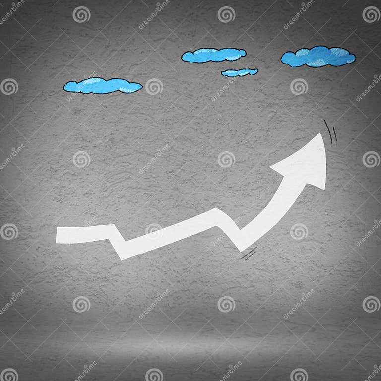 Flecha creciente stock de ilustración. Ilustración de mano - 55730089