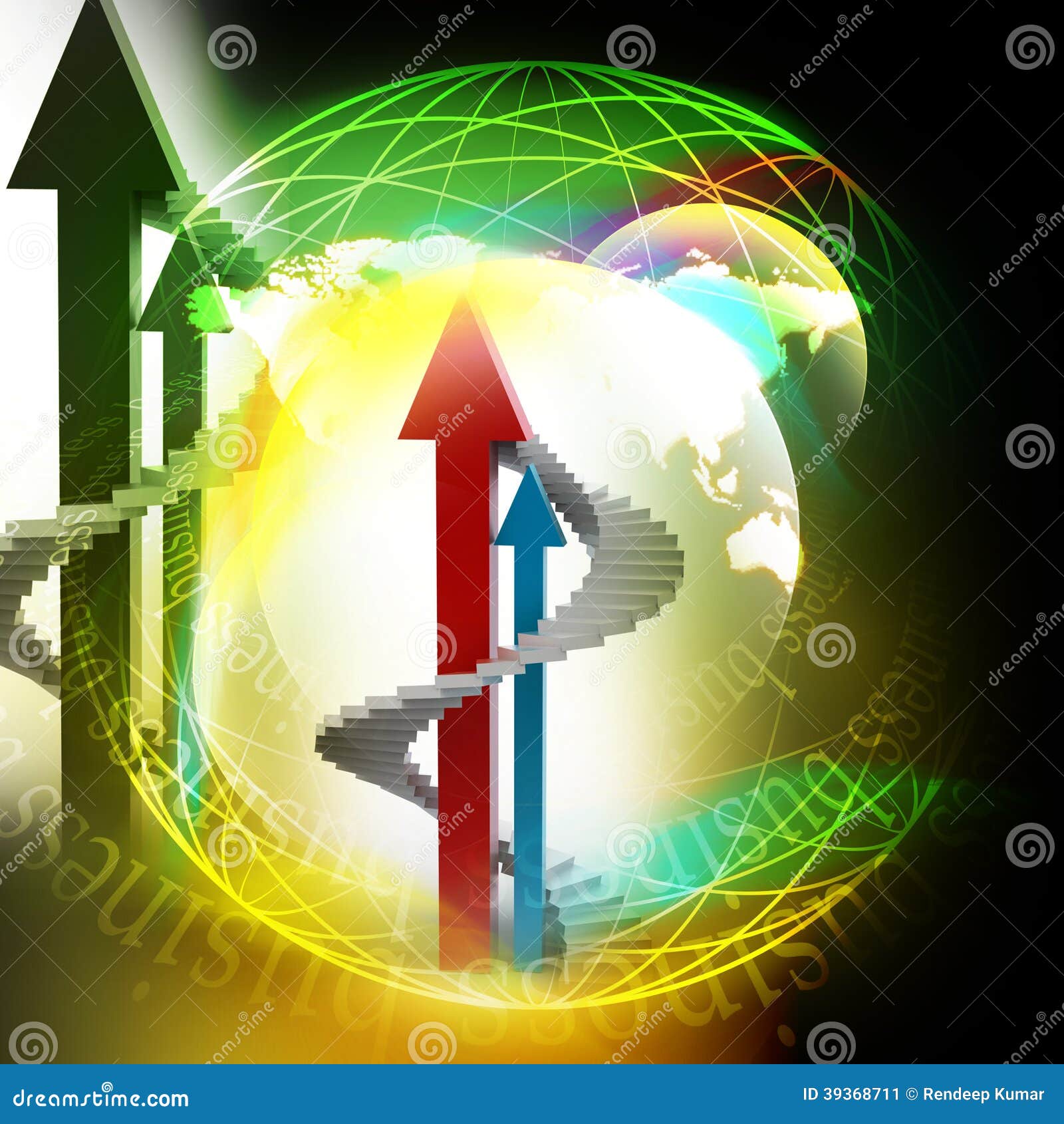 Flecha creciente y arriba stock de ilustración. Ilustración de crezca ...