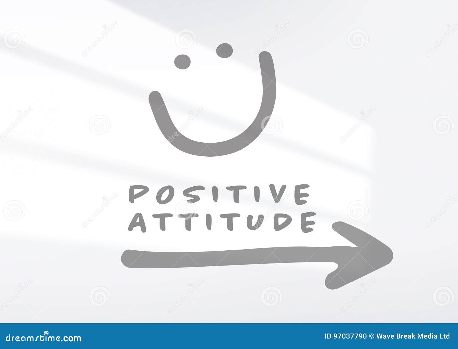 Flecha De La Actitud Positiva Con La Cara Sonriente Foto de archivo ...