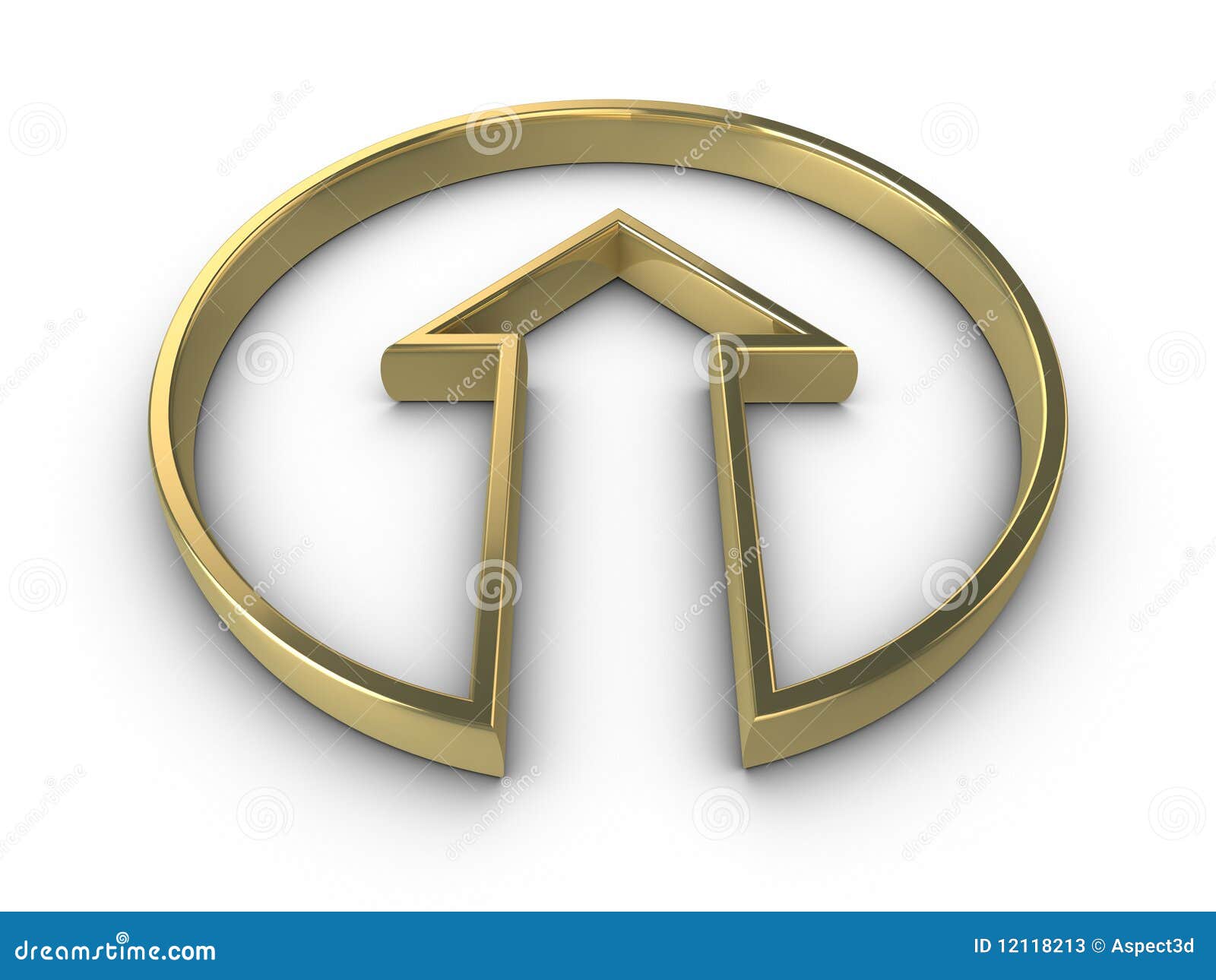 Flecha de oro stock de ilustración. Ilustración de delantero - 12118213