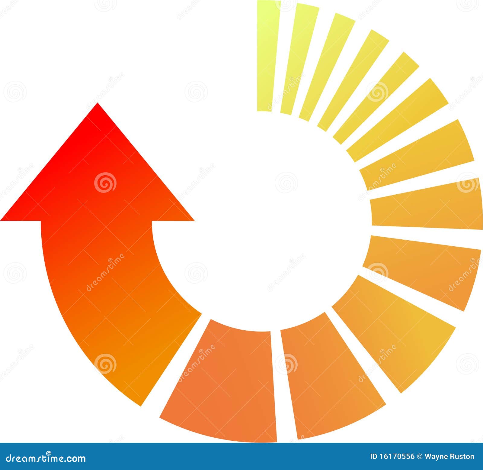 Flecha de proceso ilustración del vector. Ilustración de rojo - 16170556