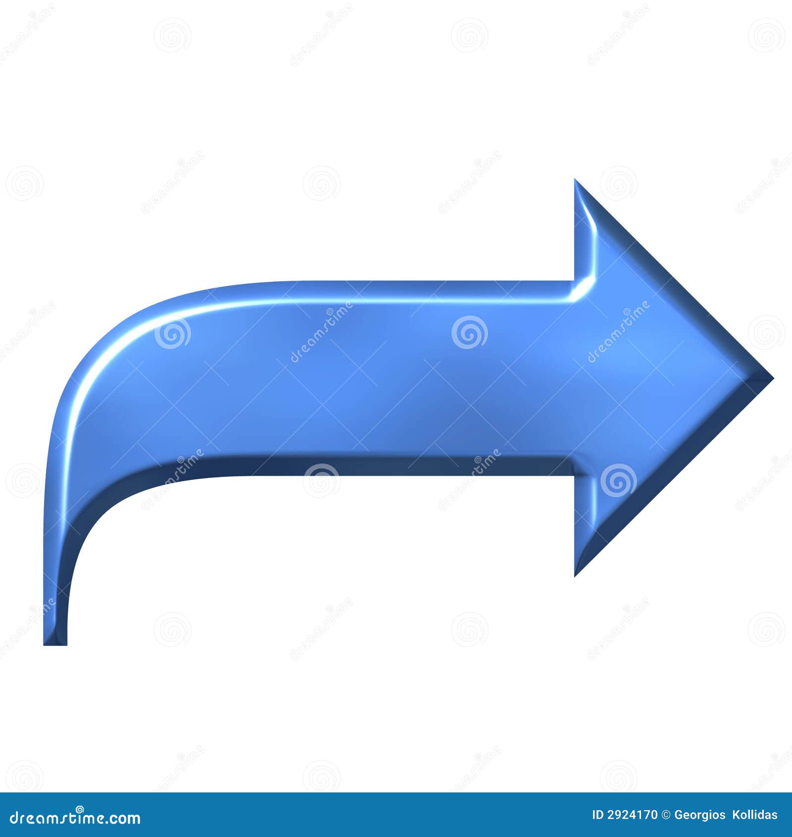 Flecha Del Azul 3D Foto de archivo - Imagen: 2924170