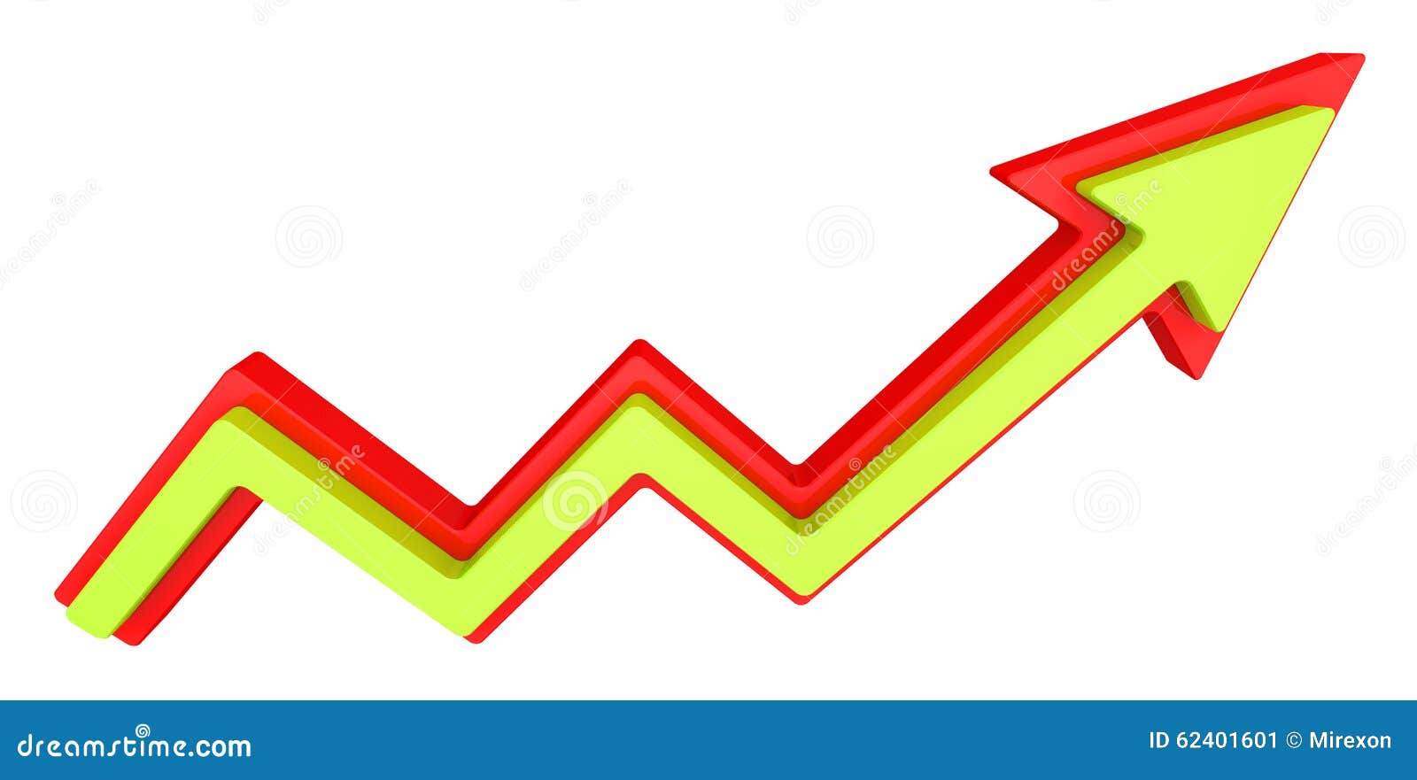 Flecha Del Progreso Del Crecimiento Aislado En Blanco Stock de ...