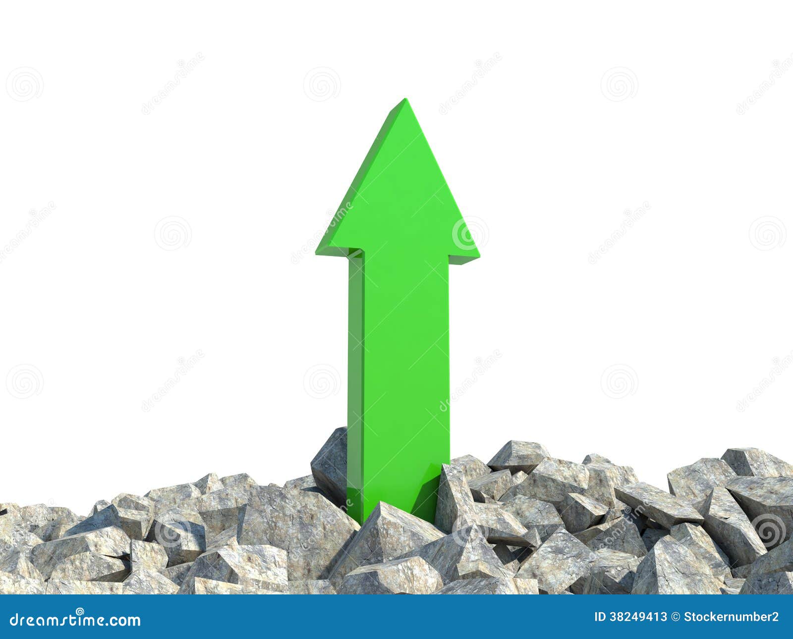 Flecha Del Verde Del Progreso Del Crecimiento Stock de ilustración ...