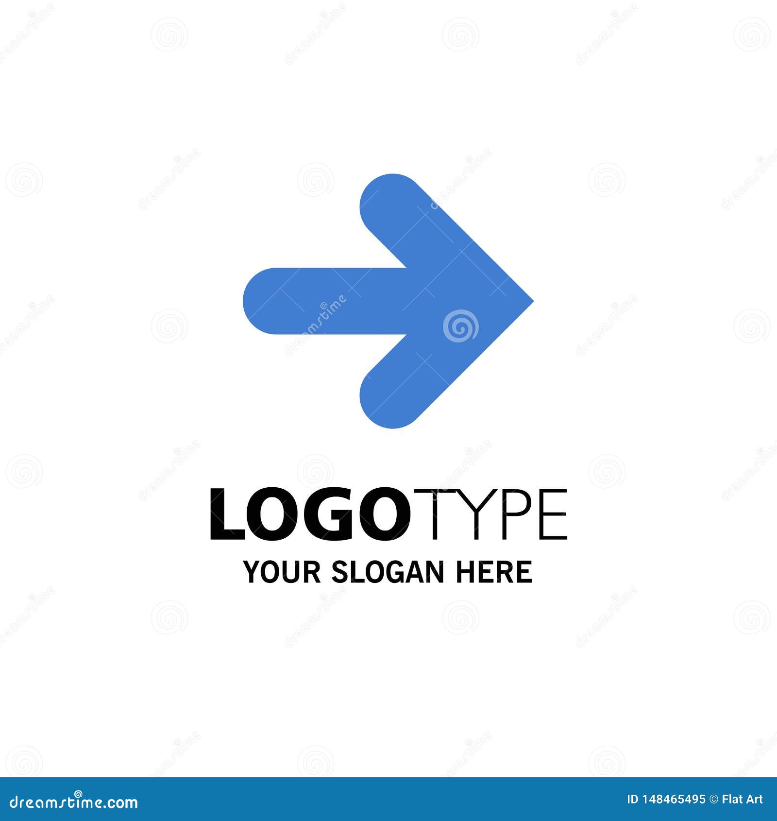 Flecha, Delantera, Flechas, Negocio Correcto Logo Template Color Plano ...