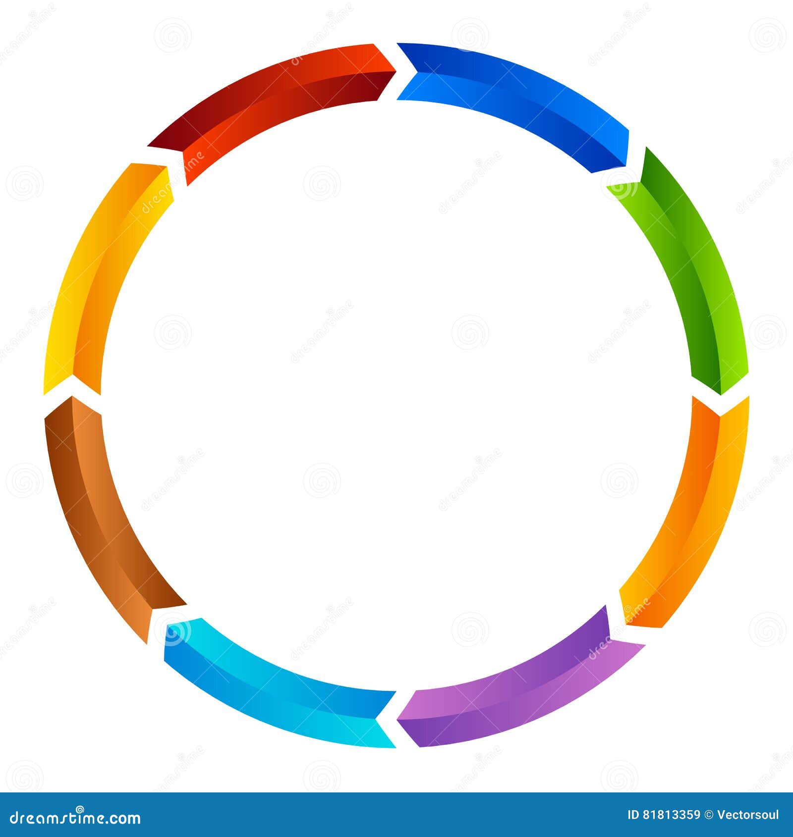 Flecha Dividida En Segmentos Del Círculo Icono Circular De La Flecha ...