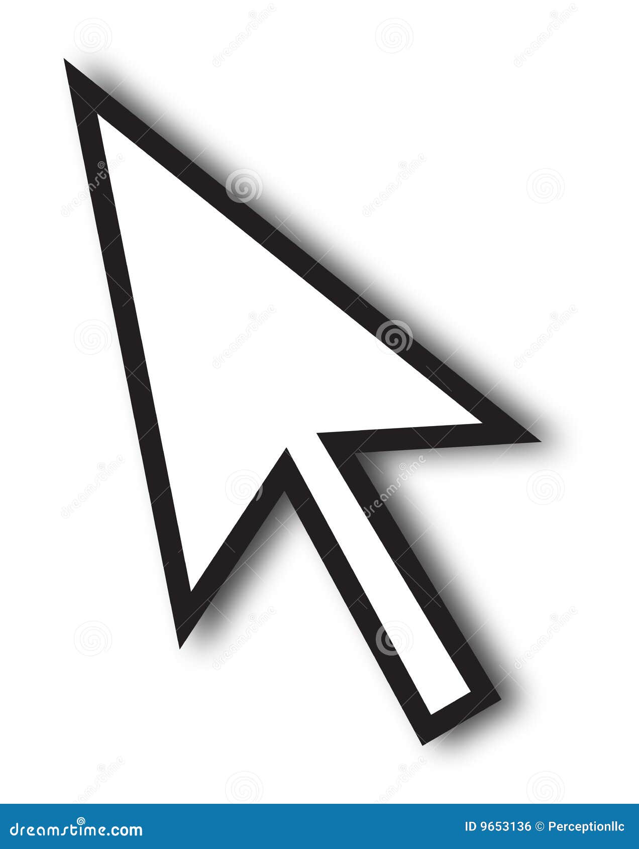 Flecha grande del cursor stock de ilustración. Ilustración de directo ...