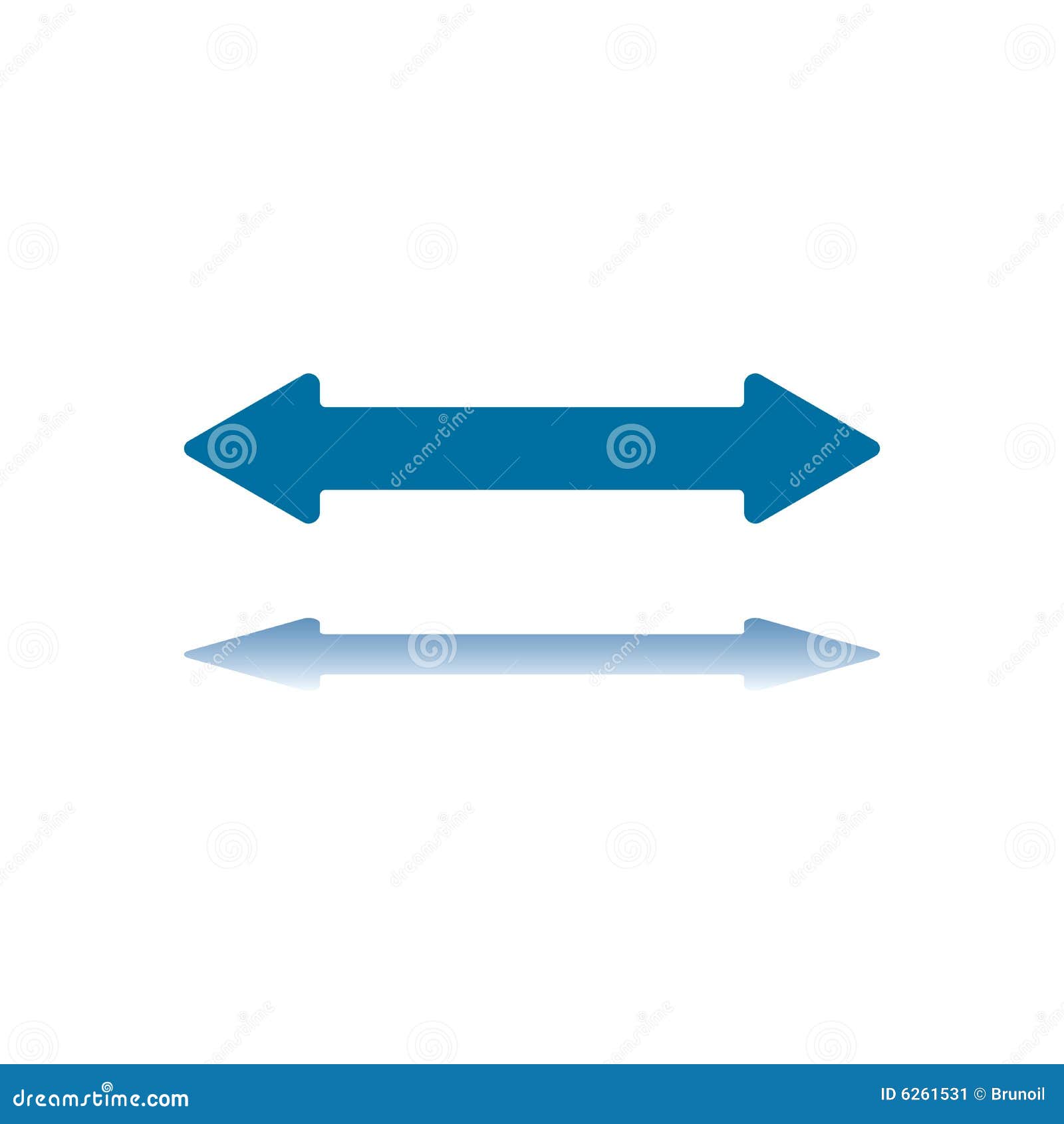 Flecha Horizontal De Dos Puntas De Flecha Ilustración del Vector ...