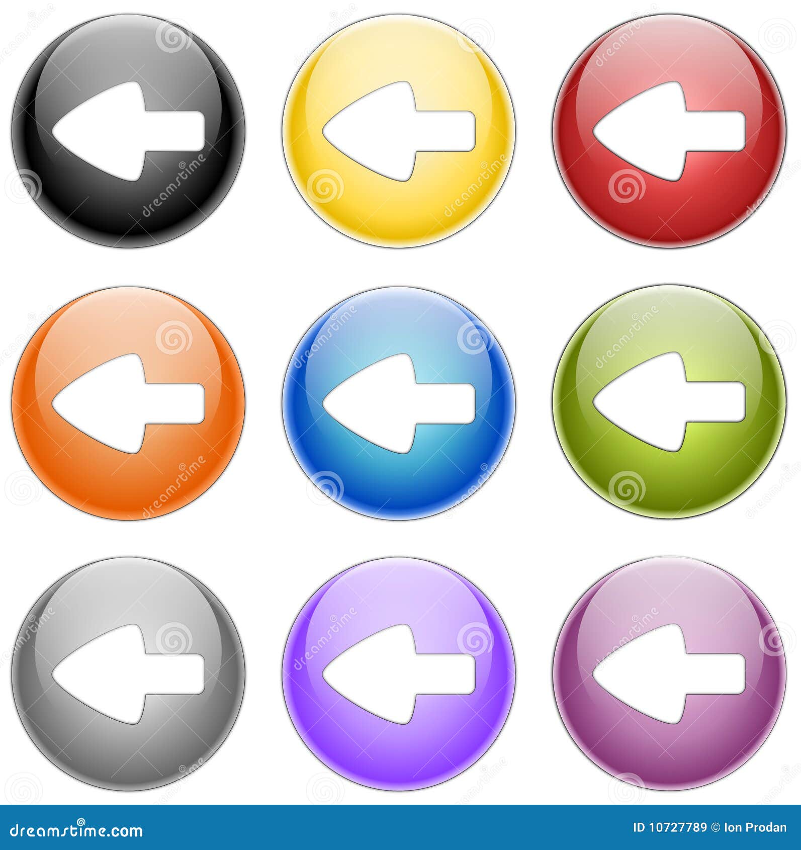 Flecha izquierda stock de ilustración. Ilustración de retroceder - 10727789