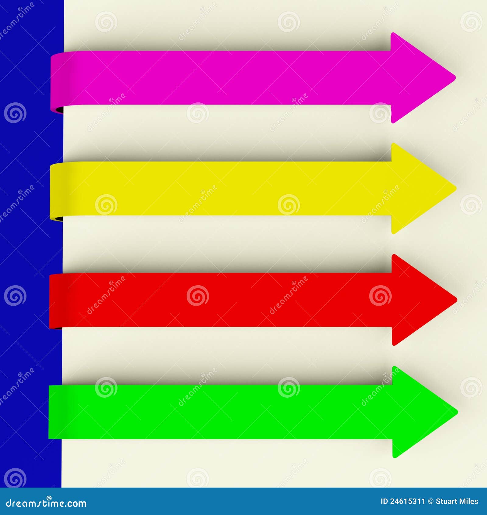 Flecha Larga Multicolora Cuatro Stock de ilustración - Ilustración de ...