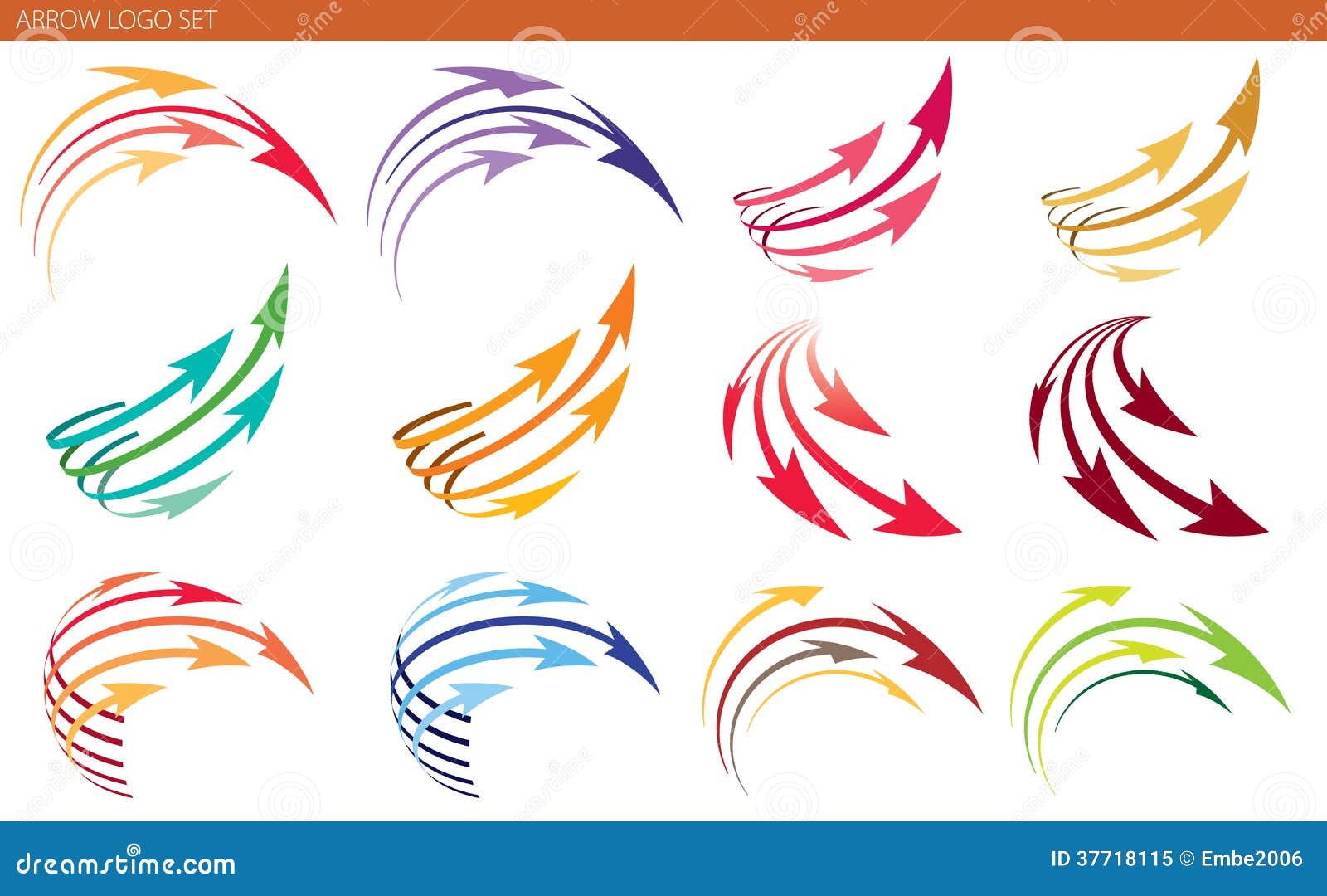 Flecha Logo Set ilustración del vector. Ilustración de derecho - 37718115